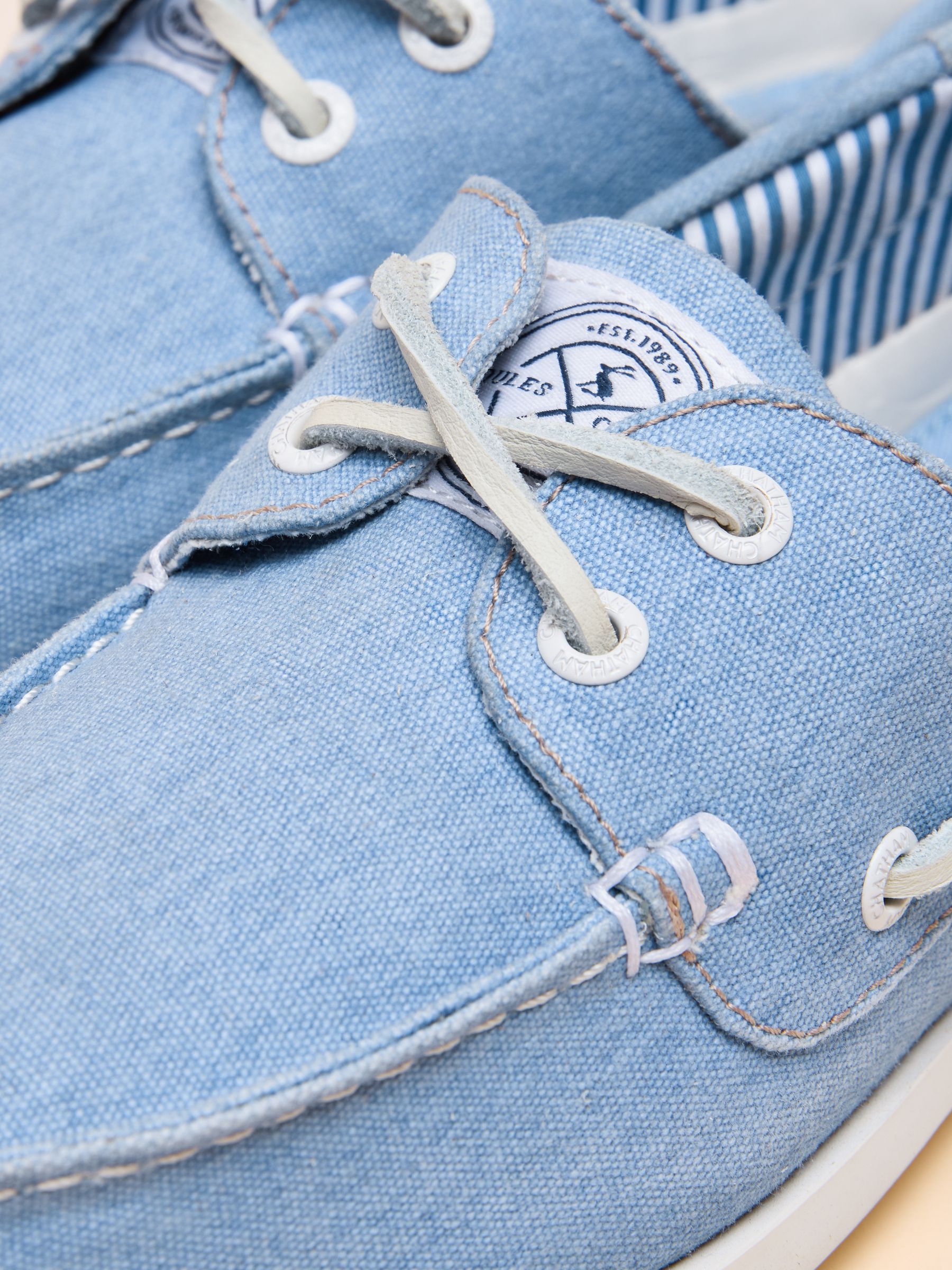 Joules X Chatham Blue Jetty Deck Shoes | Joules
