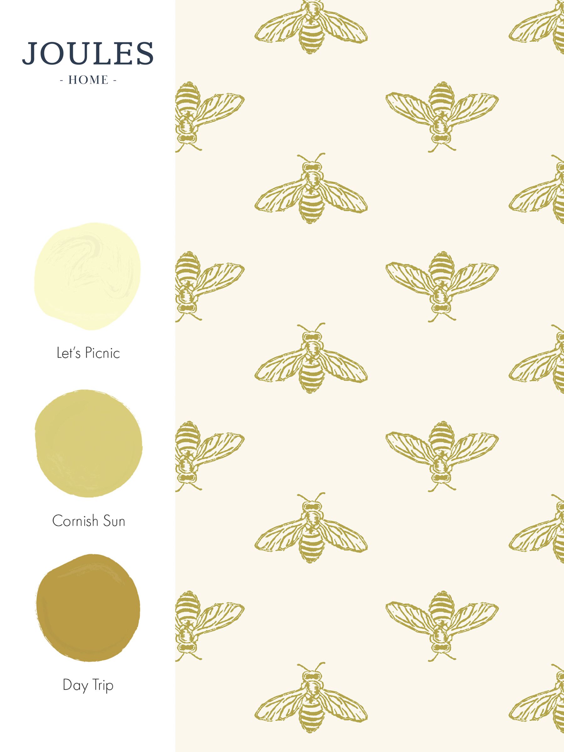 Antique Gold Block Print Bee Swatch | Joules