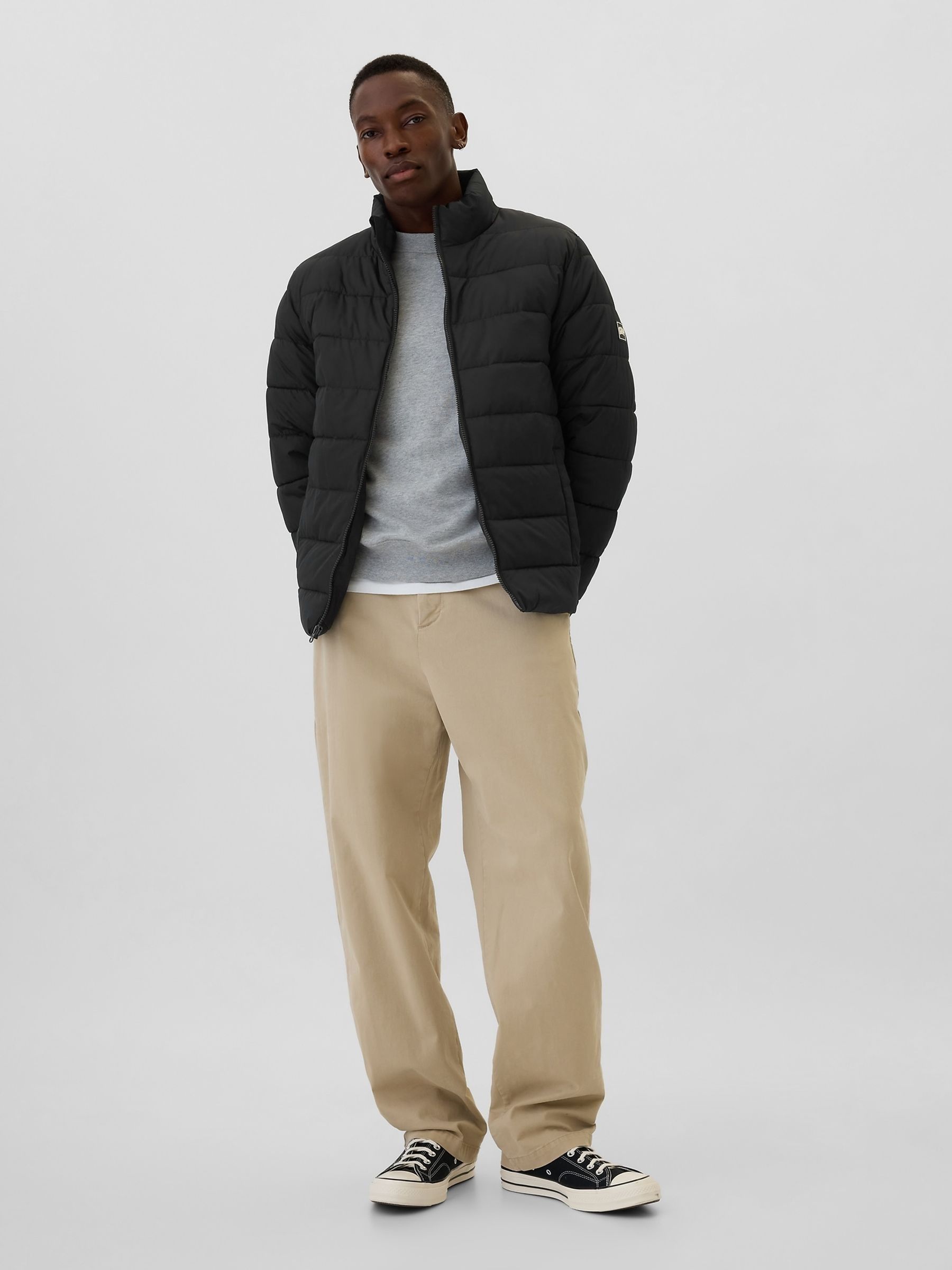 Black Cold Control Puffer Jacket | Gap