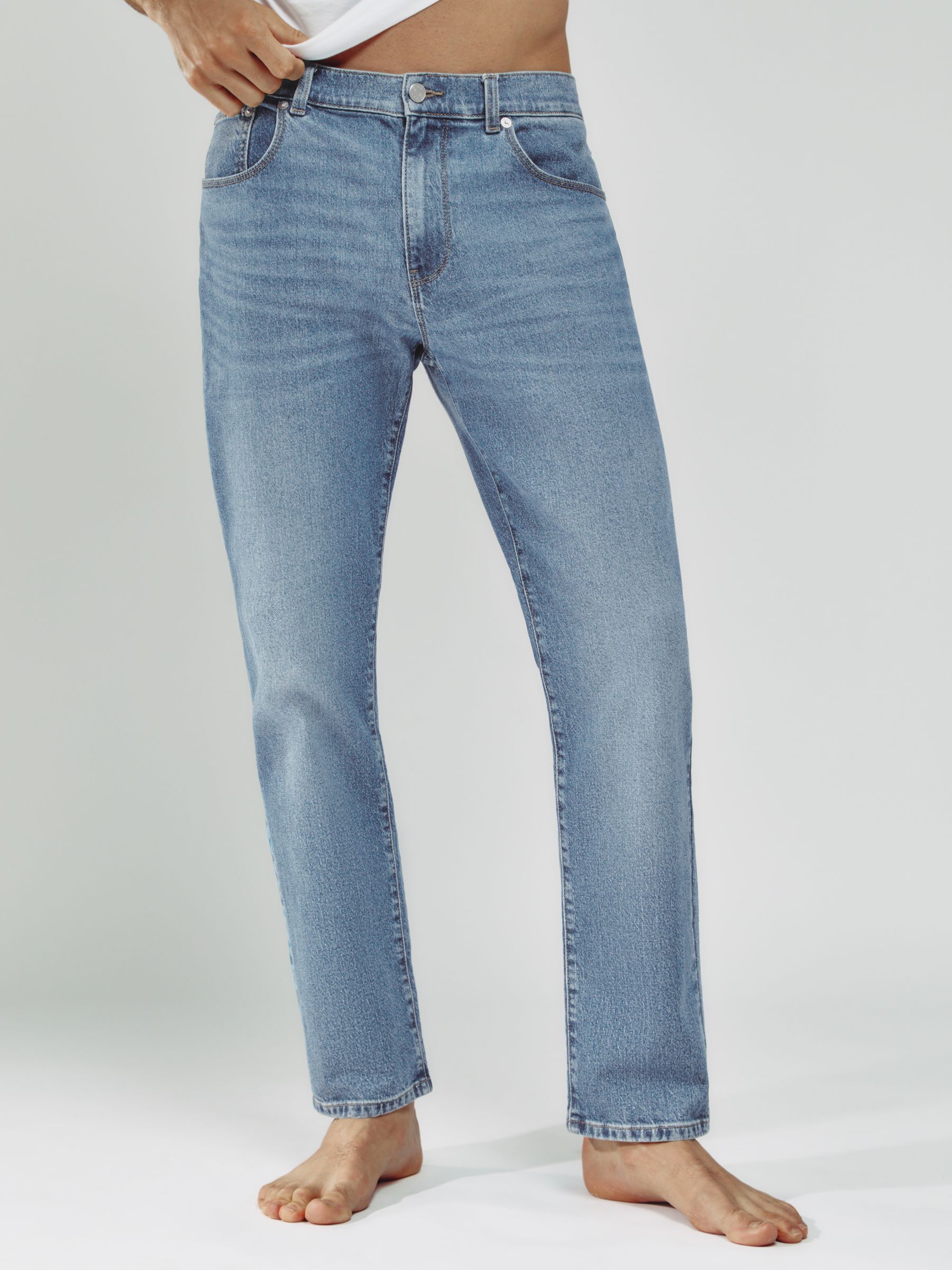 Reiss Straight-Leg Jeans in Mid Blue Wash - REISS