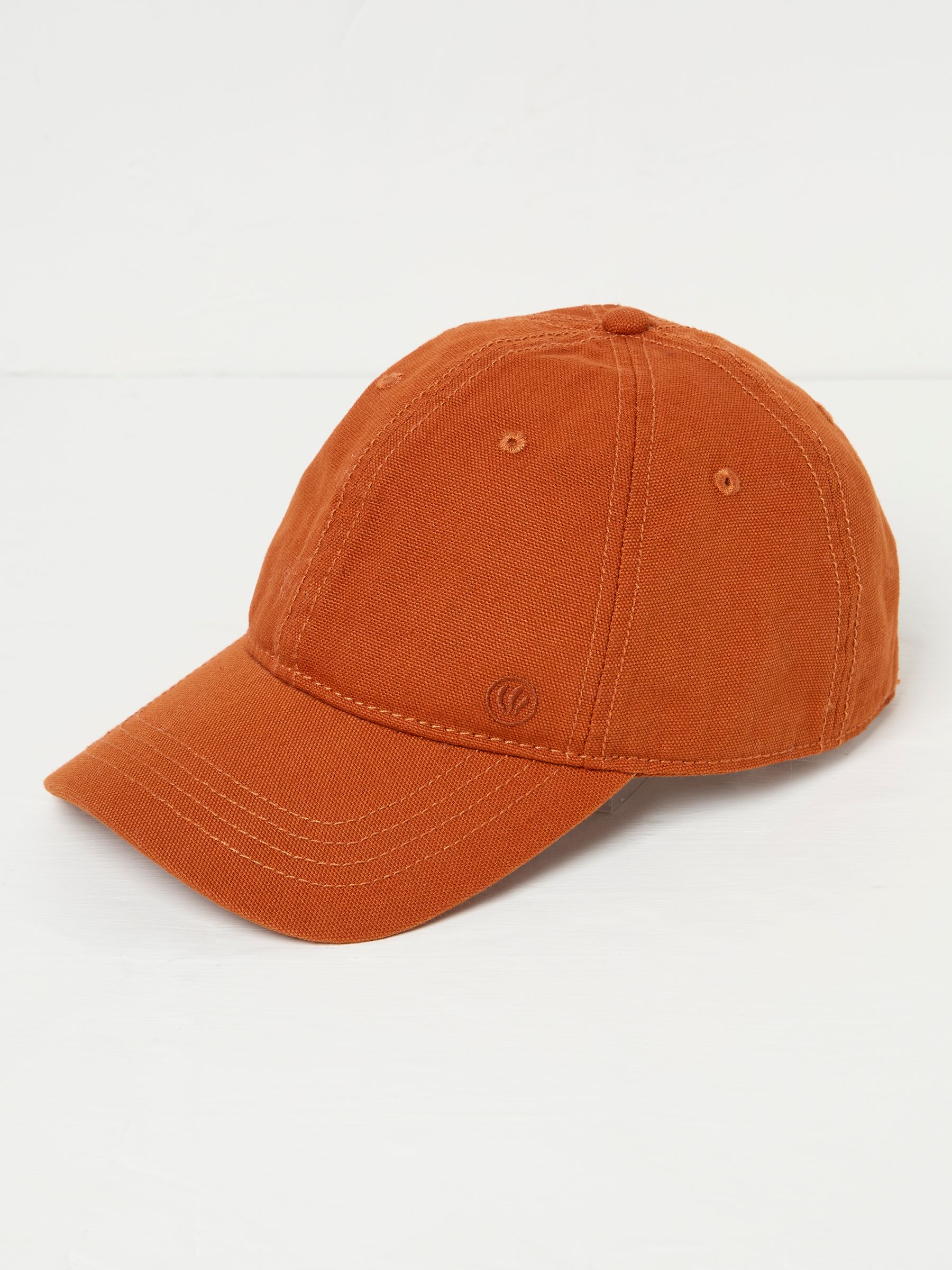 Burnt Orange 100% Cotton Canvas Baseball Cap | FatFace