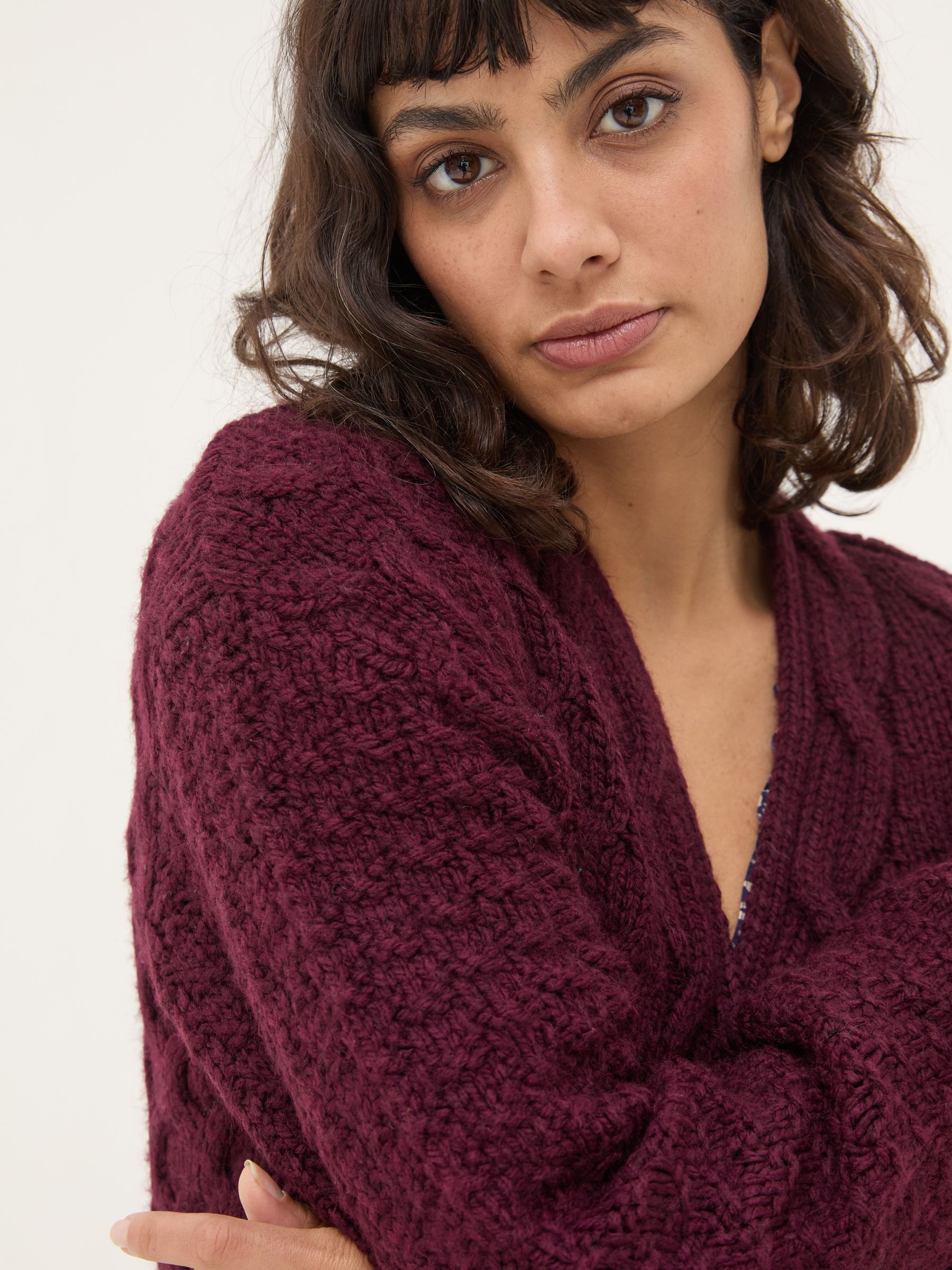 Plum Purple Ezzie Cardigan | FatFace