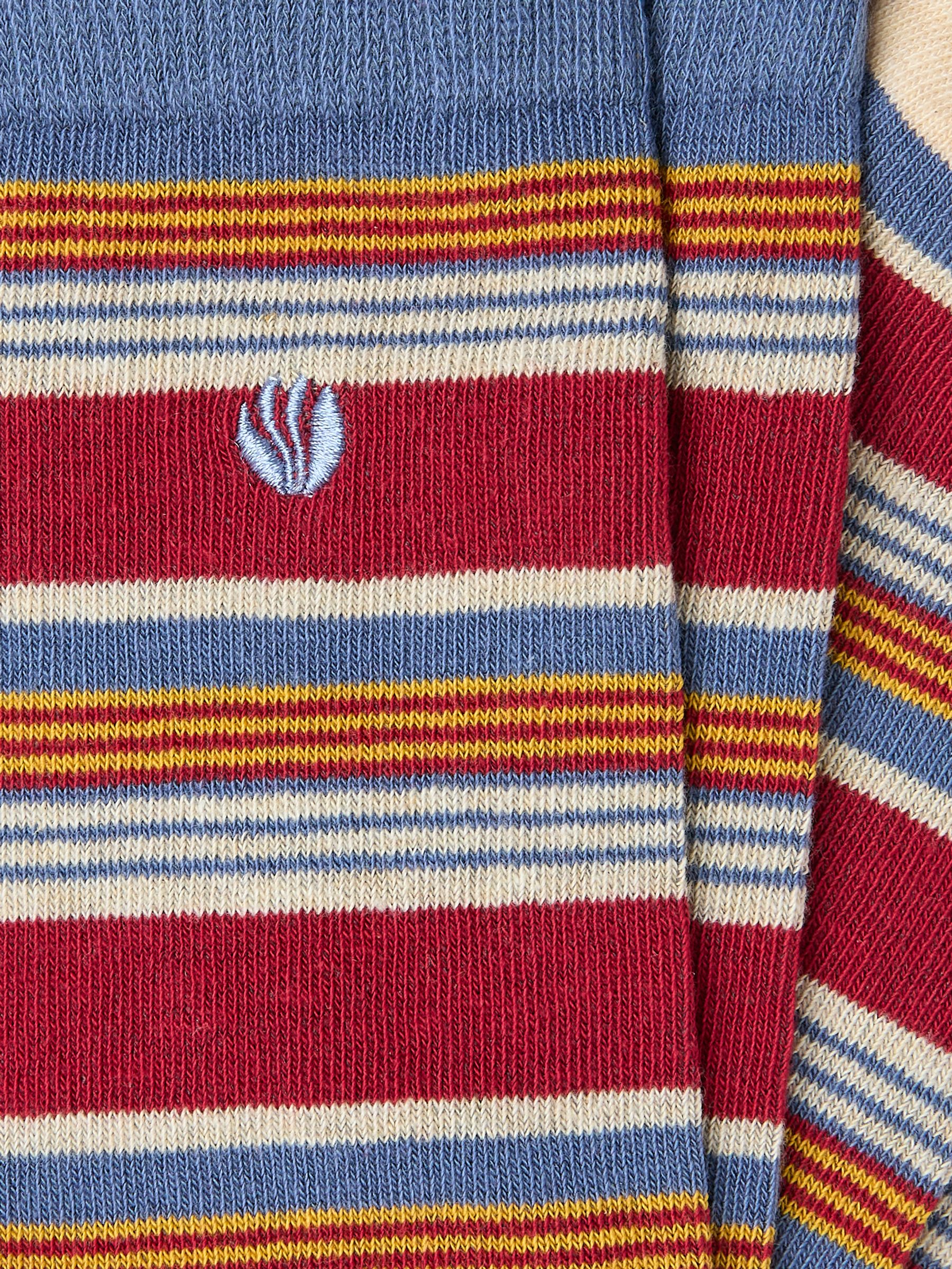 Blue & Red Men's Striped Socks | FatFace USA