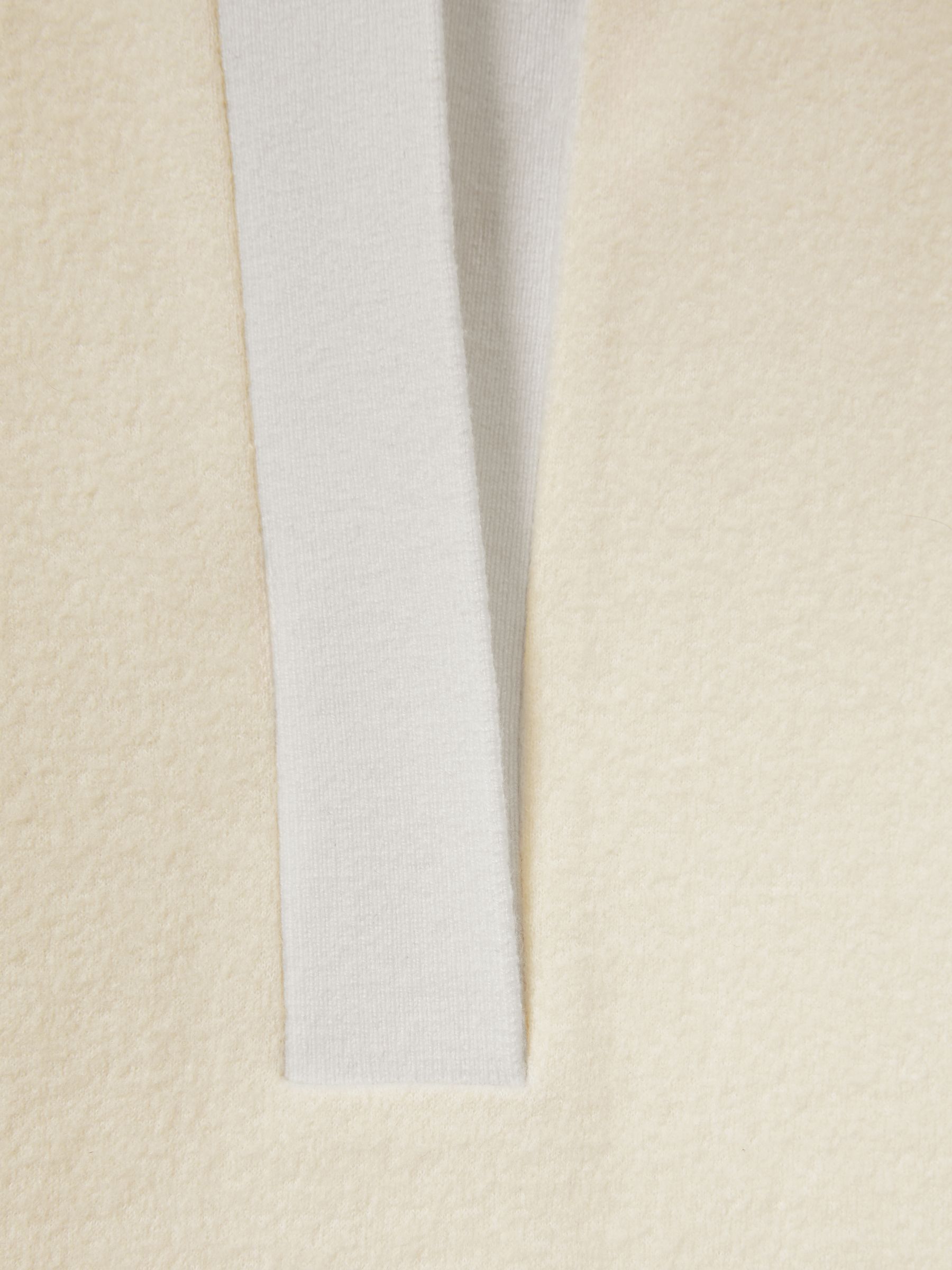 Reiss Wool-Cotton Blend Open-Placket Shirt in Cream - REISS