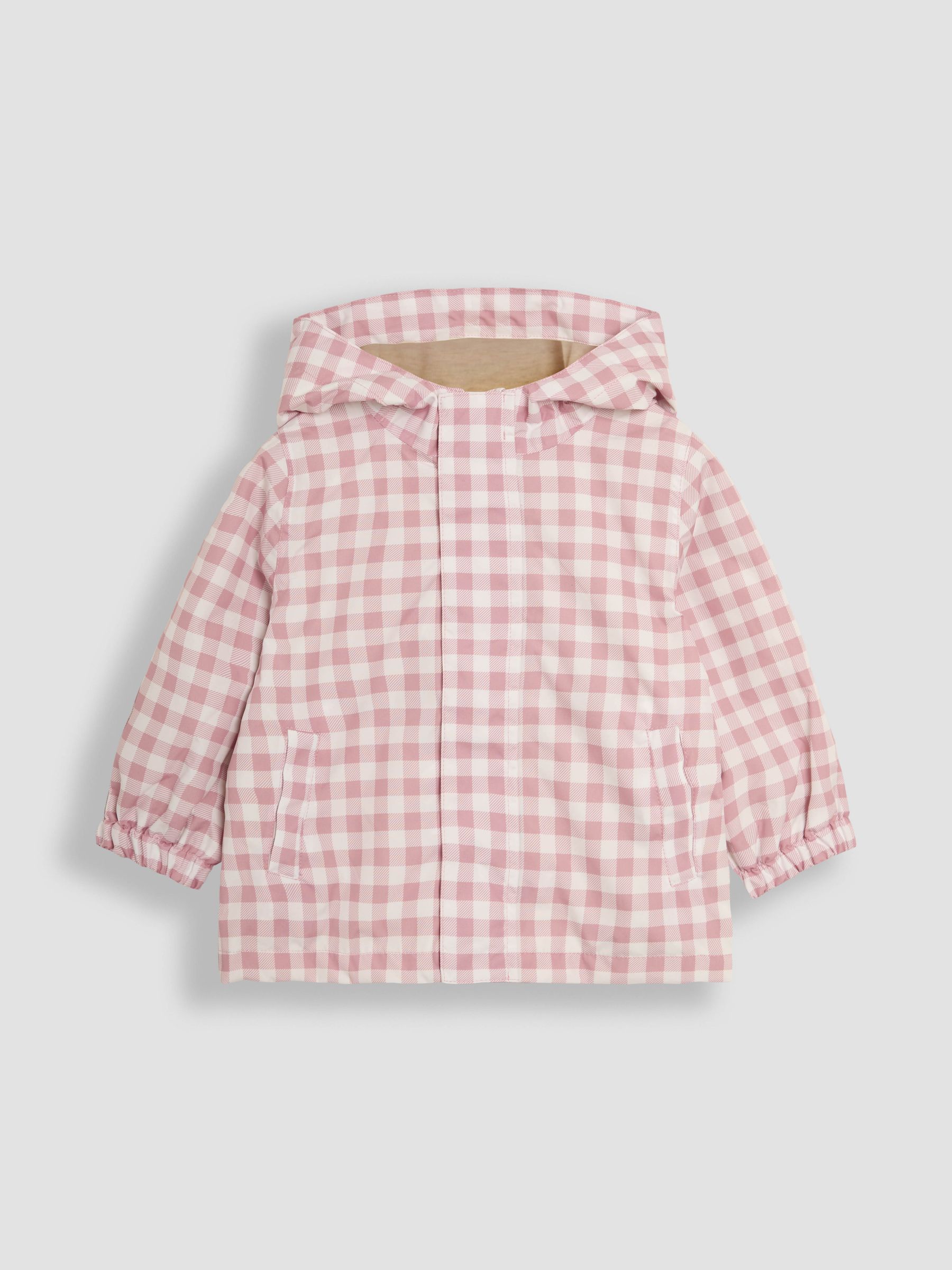 Pink Gingham Hooded Jacket | JoJo Maman Bébé