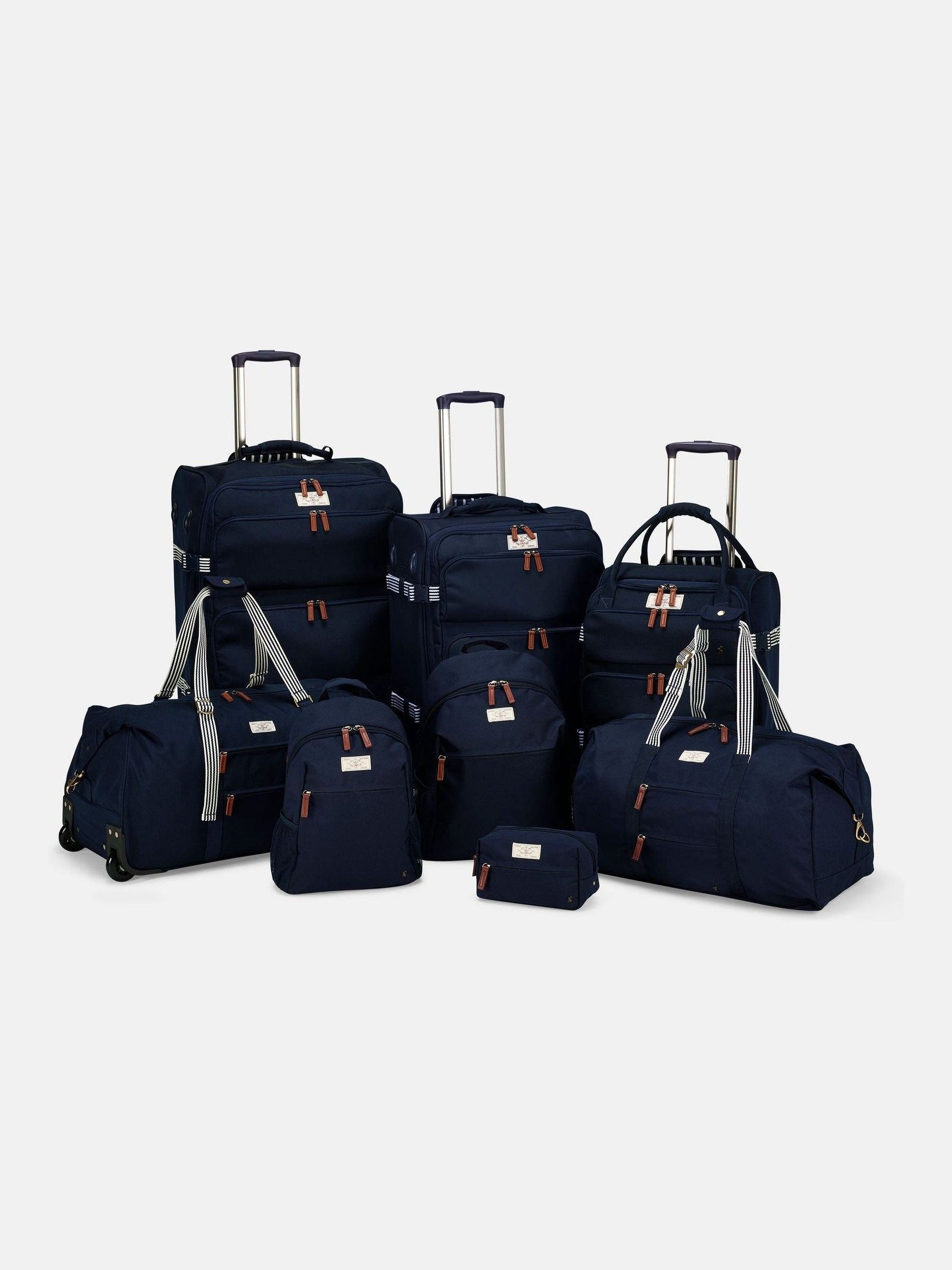 Coast Navy Blue Medium 4 Wheel Soft Suitcase | Joules