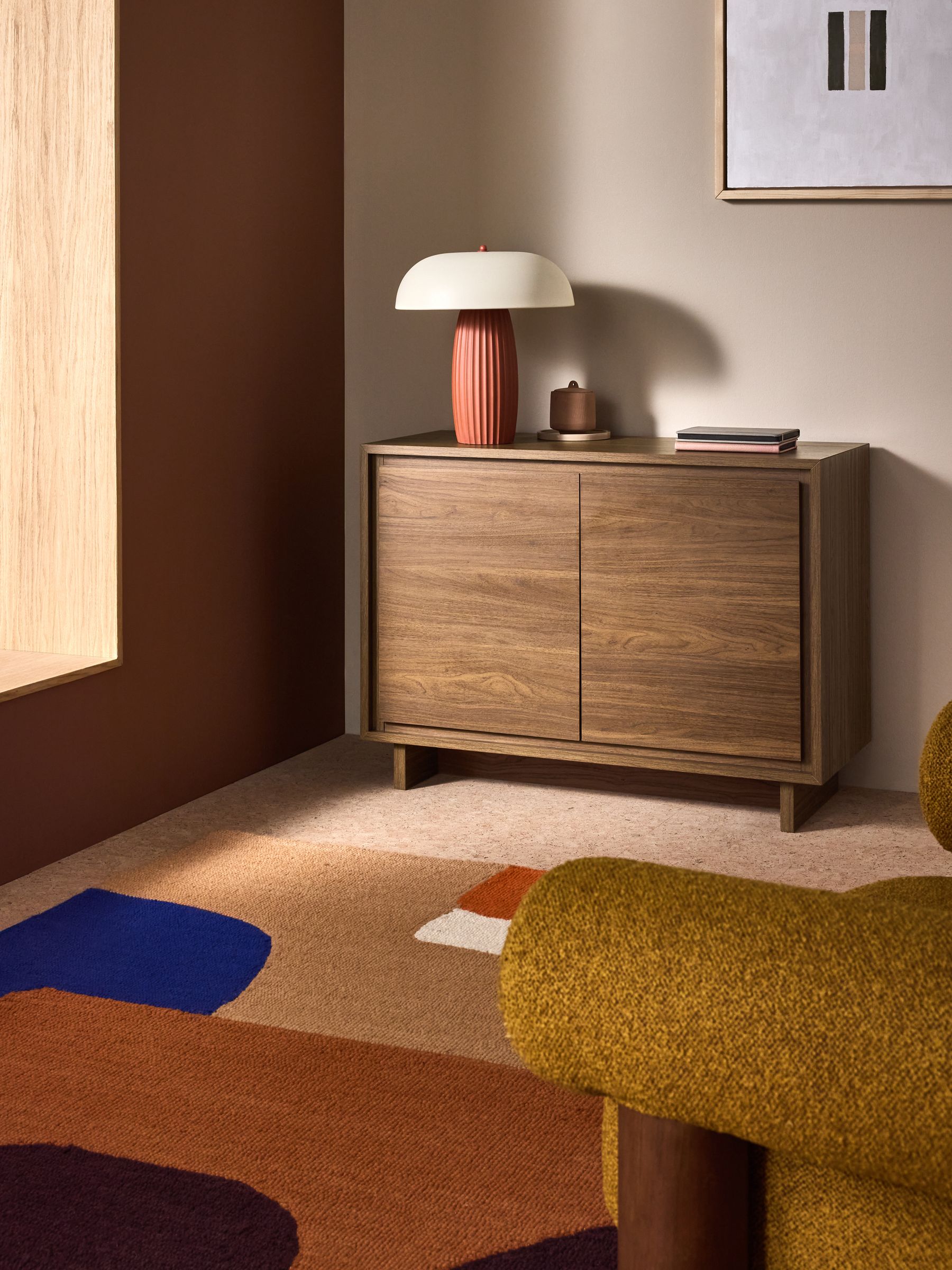 walnut small sideboard