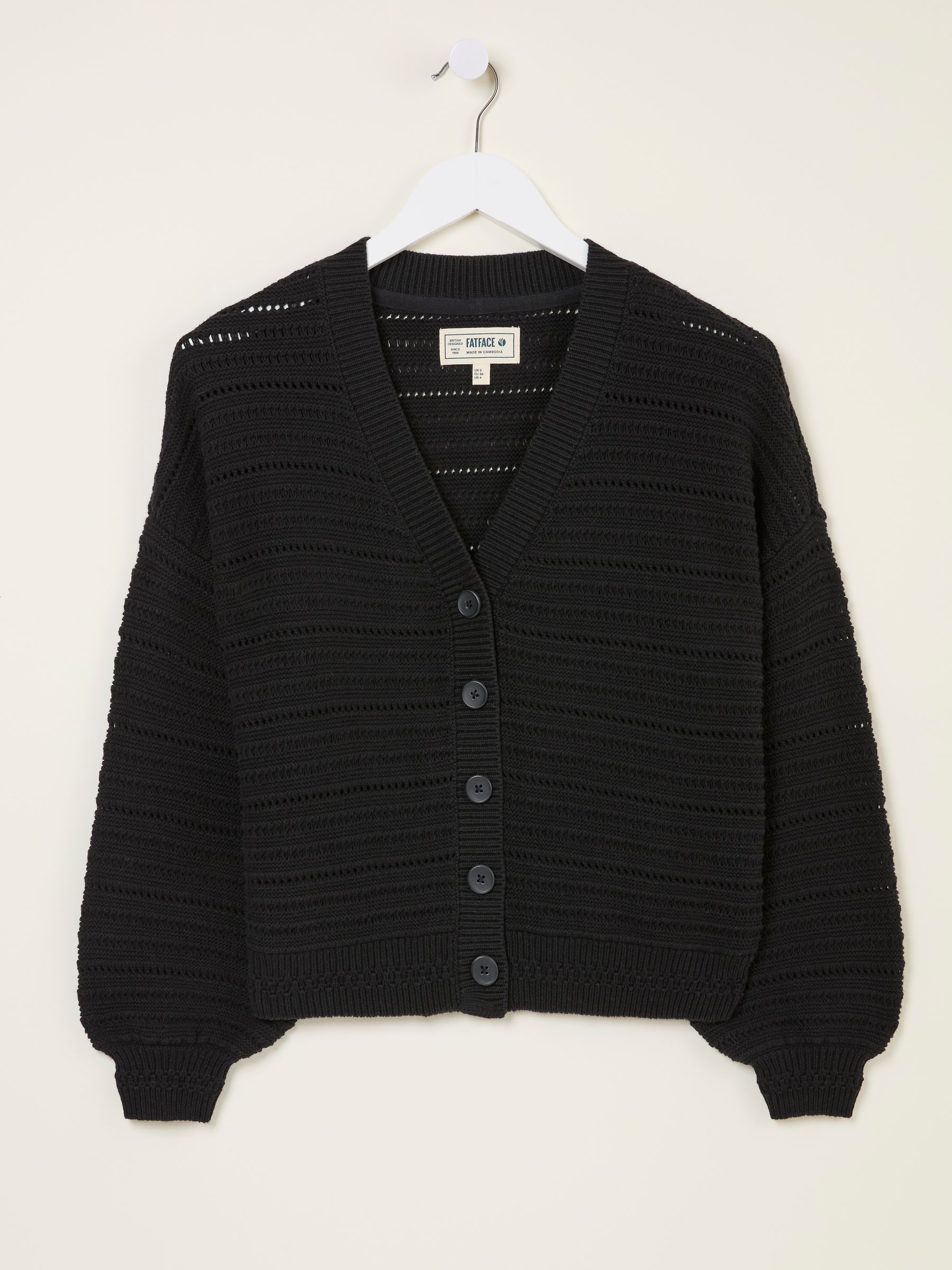 Annie Black Knitted Cardigan | FatFace