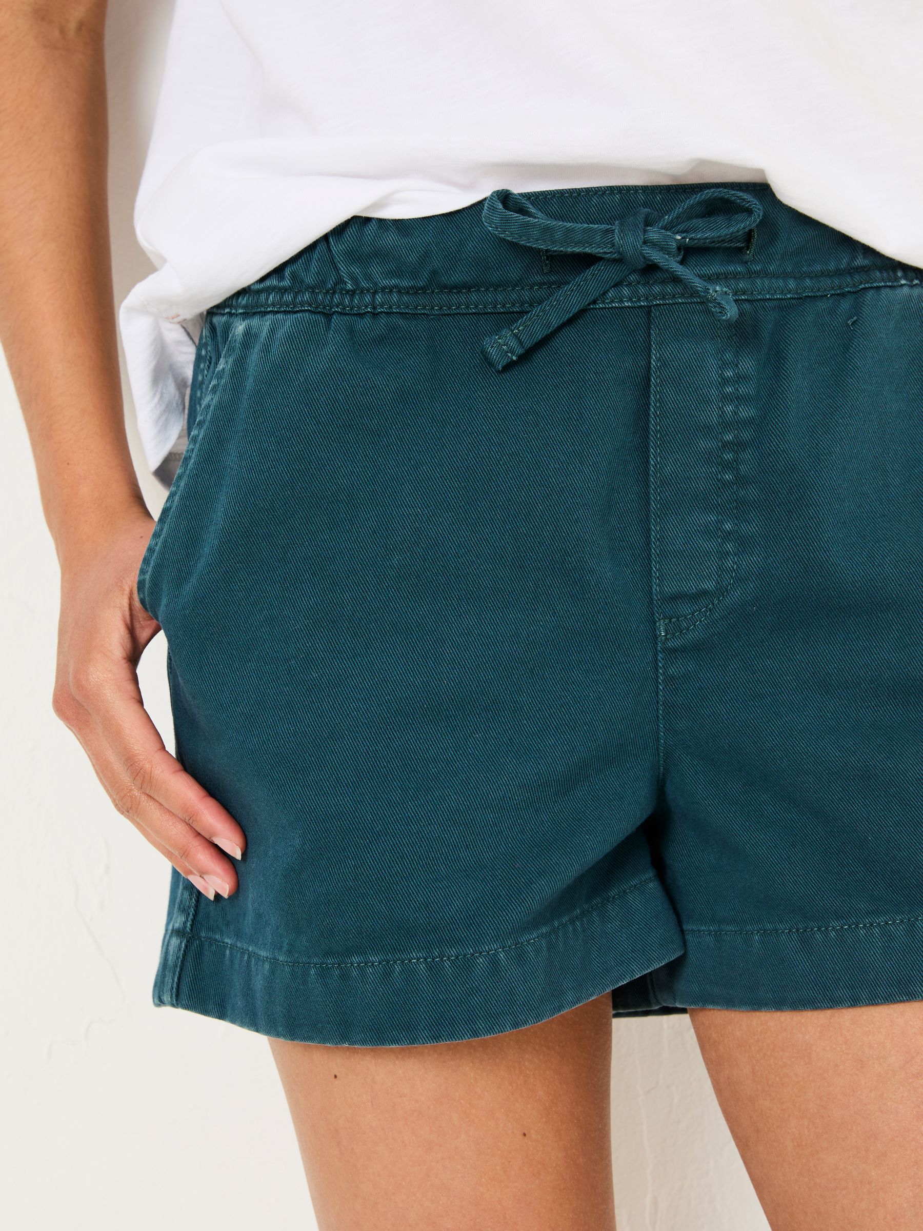 Ashby Teal Blue Drawstring Shorts | FatFace