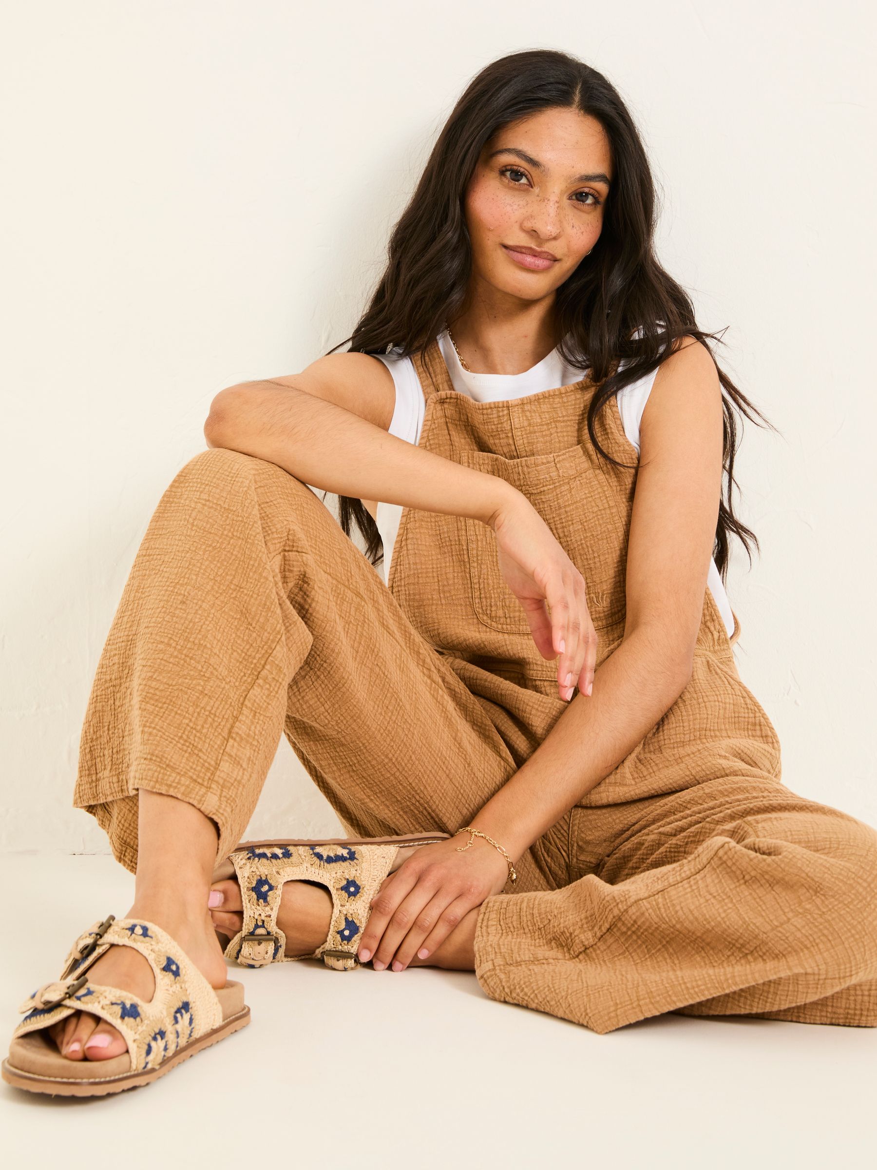 Golden Tan Doubles Jumpsuit | FatFace