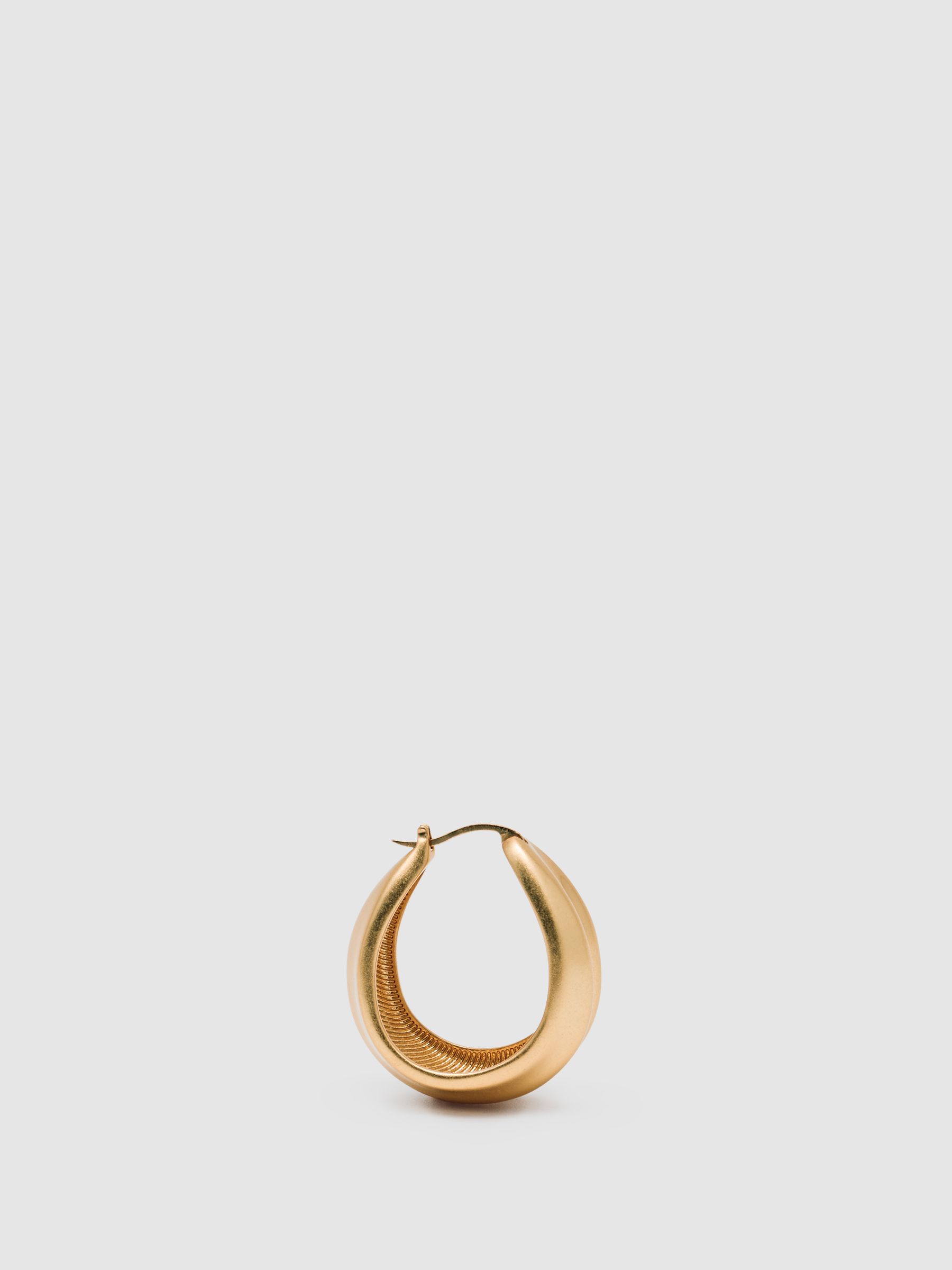 Reiss Sculptural Hoop Earrings in Gold Tone - REISS