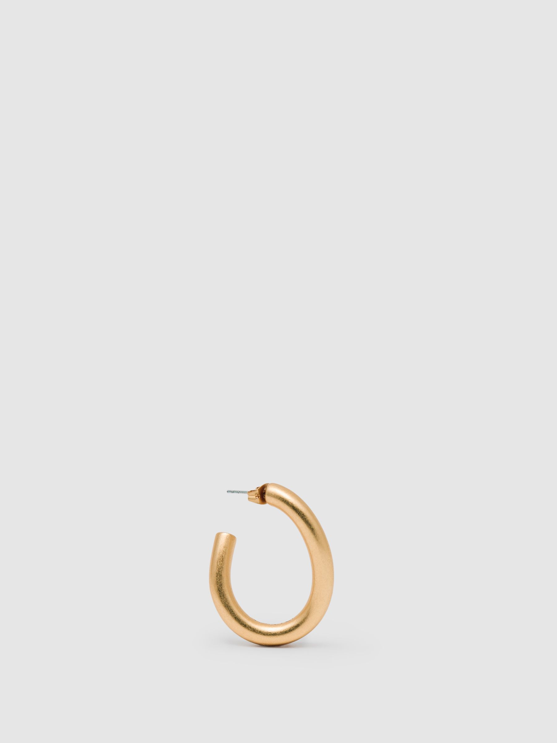 Reiss Wave Hoop Earrings in Gold Tone - REISS