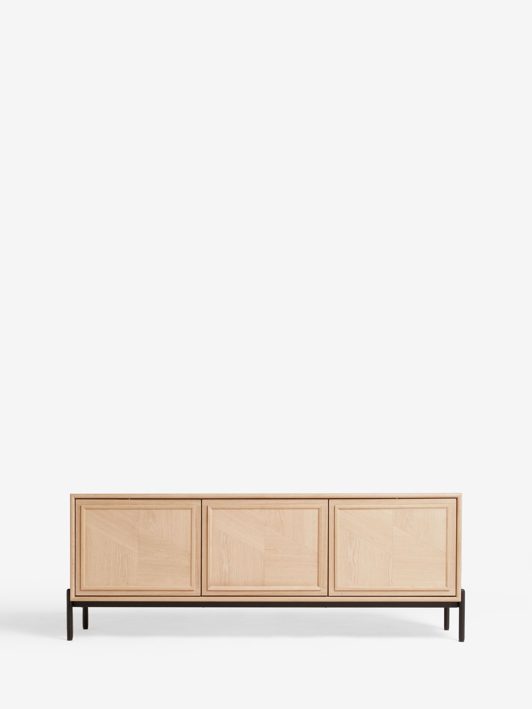 Jasper Conran London White Washed Oak Aden Wide Up to 50 Inch TV Unit ...