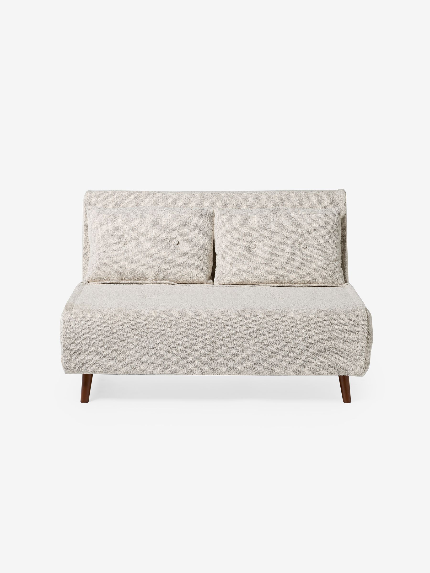 Regular Haru 2 Seater Sofa Bed in Off White Natural Pax Boucle | Made