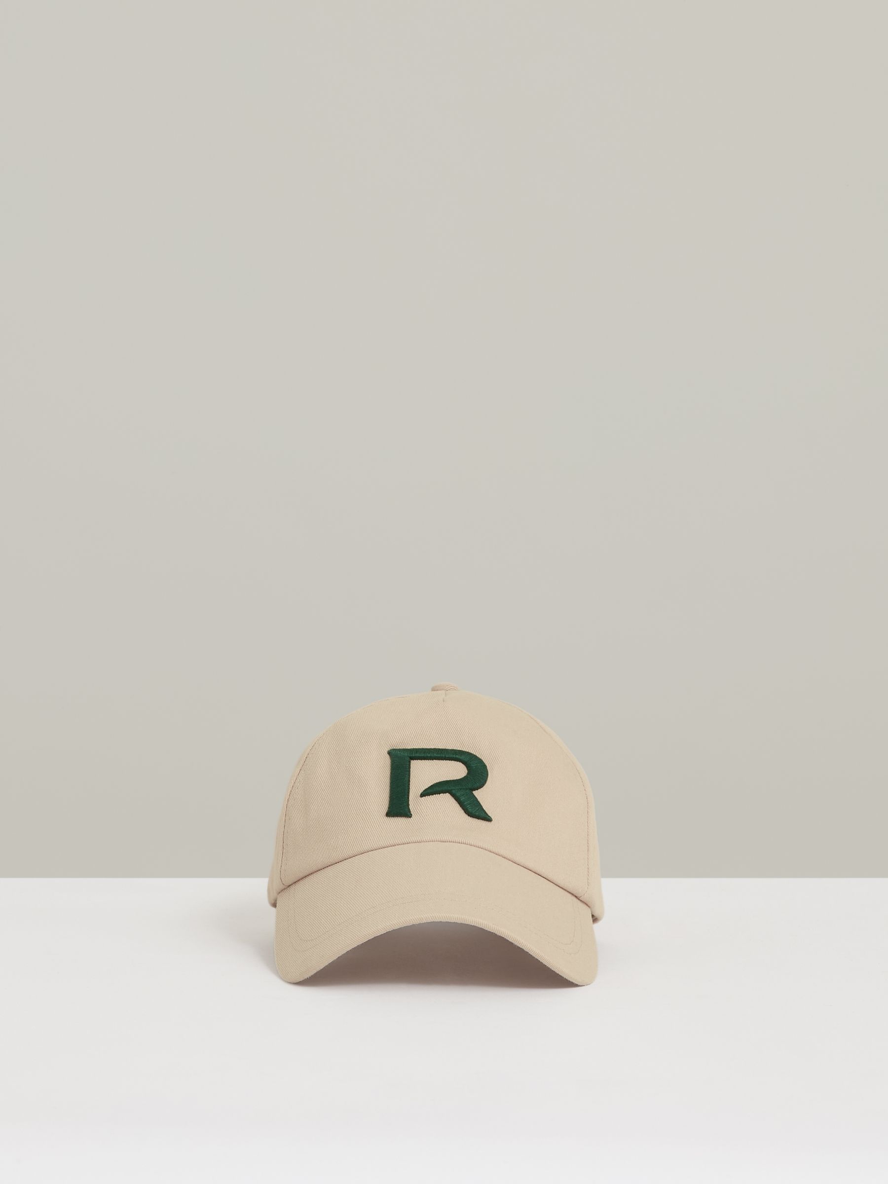 Reiss Logo-Embroidered Varsity Baseball Cap in Stone - REISS