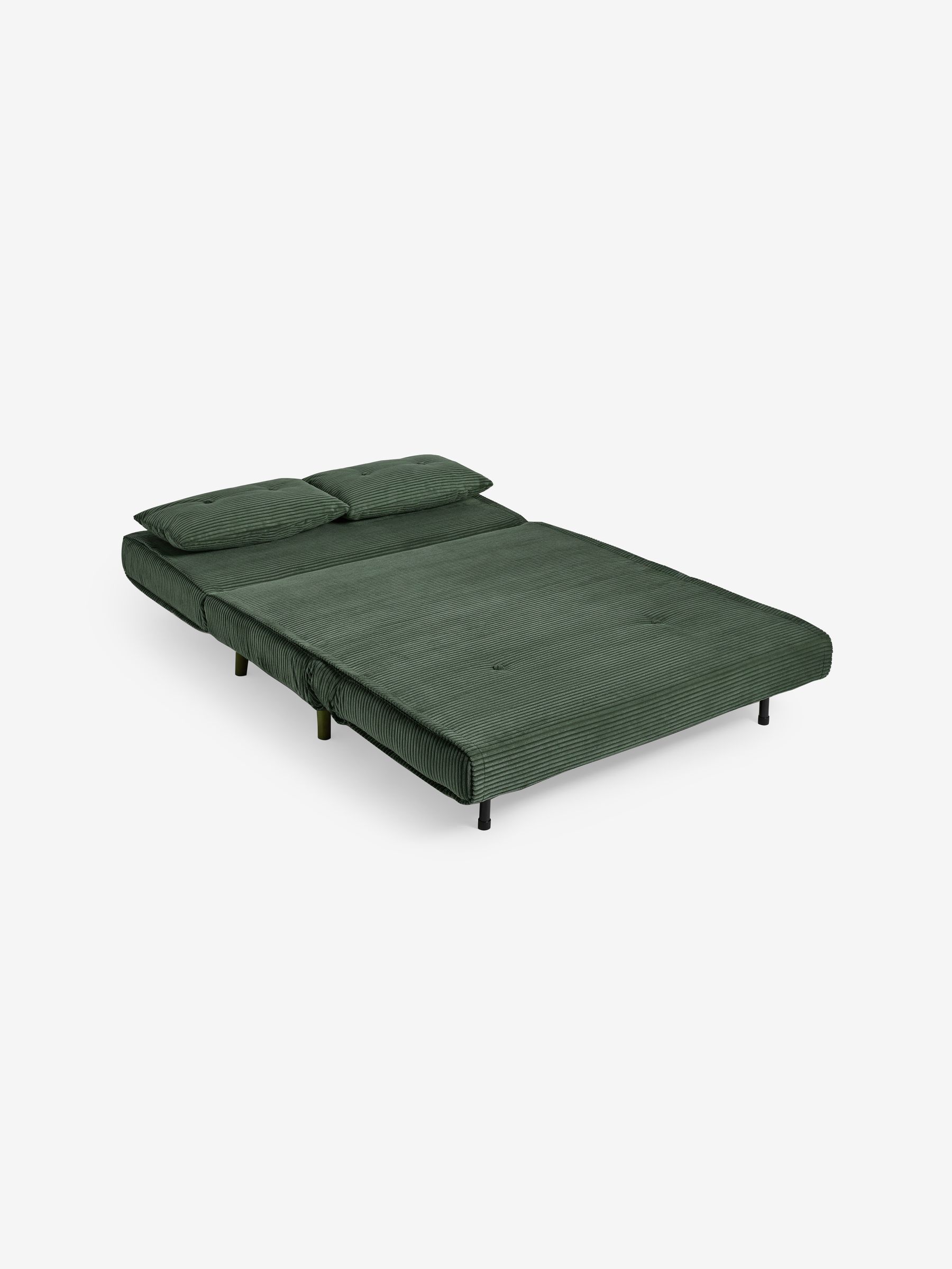Large Haru 2 Seater Sofa Bed in Olive Green Corduroy | Made