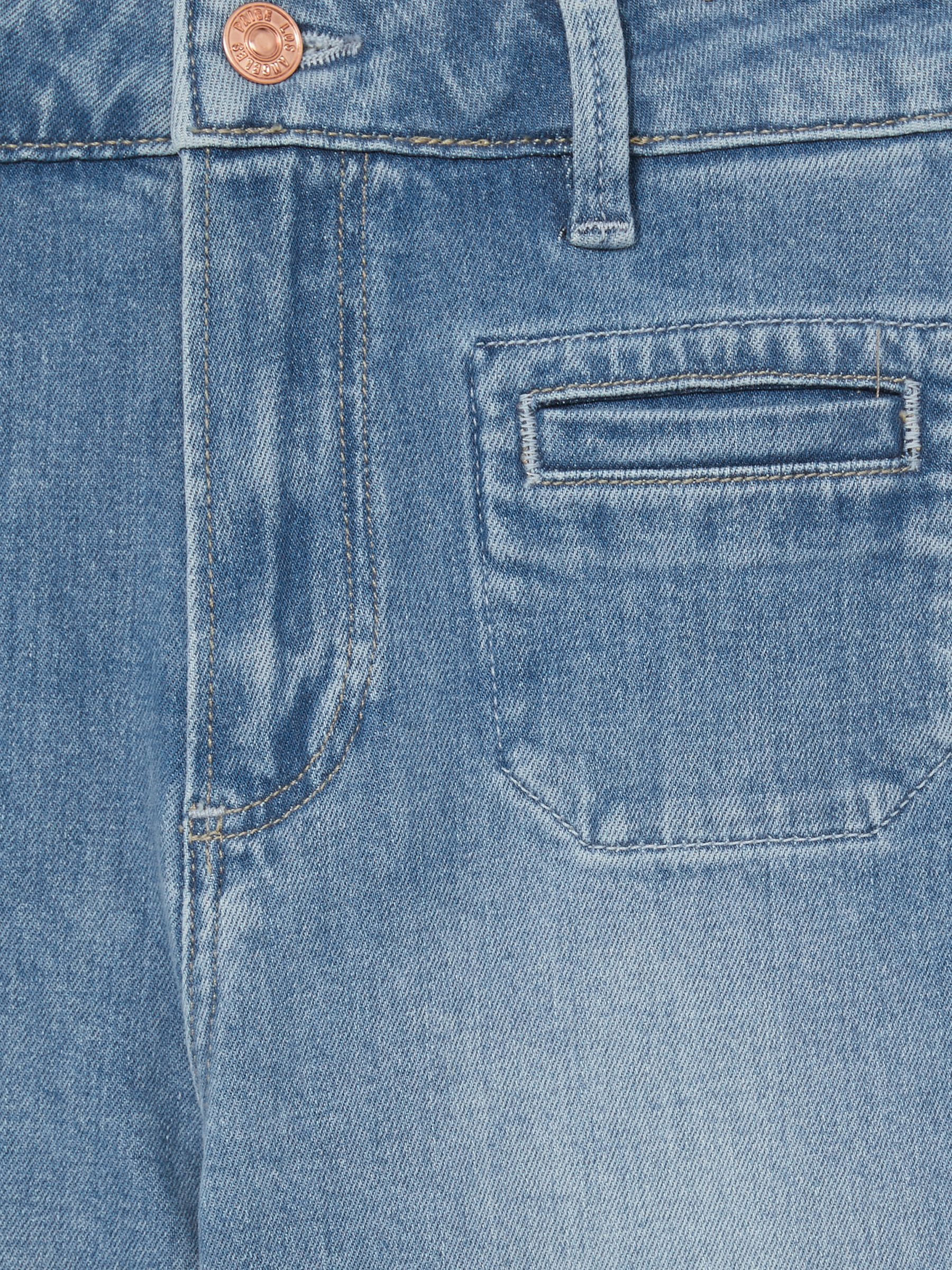 Reiss Paige Wide-Leg Patch-Pocket Jeans in Adley Blue - REISS