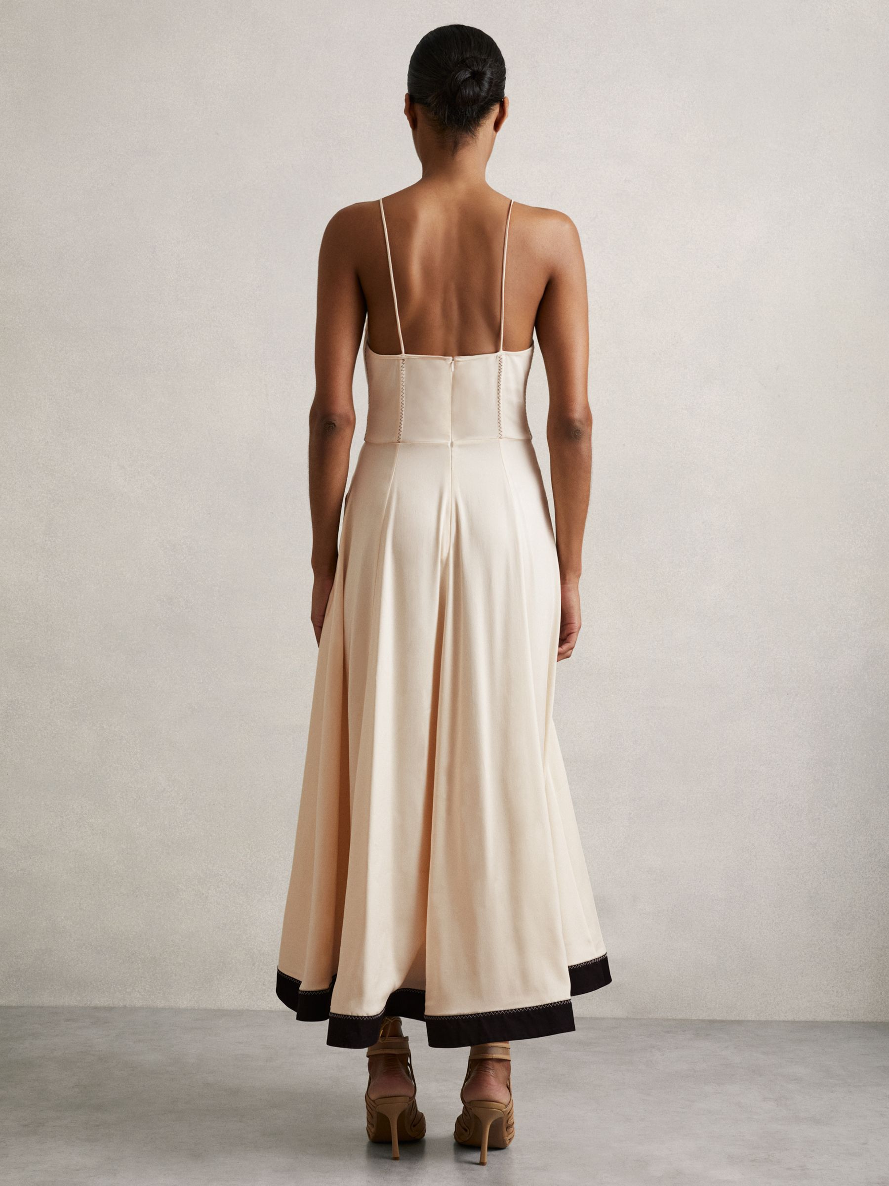 Reiss Atelier Corset Midi Dress in Neutral - REISS