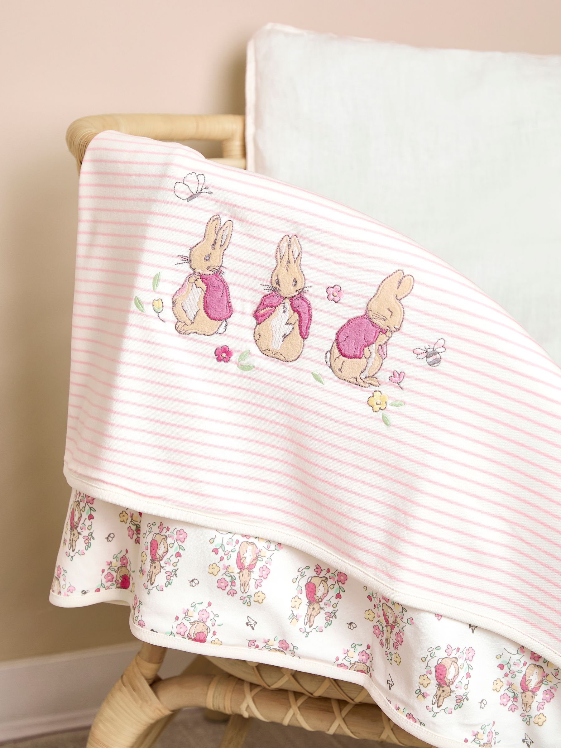 Pink Flopsy Jersey Shawl | JoJo Maman Bébé