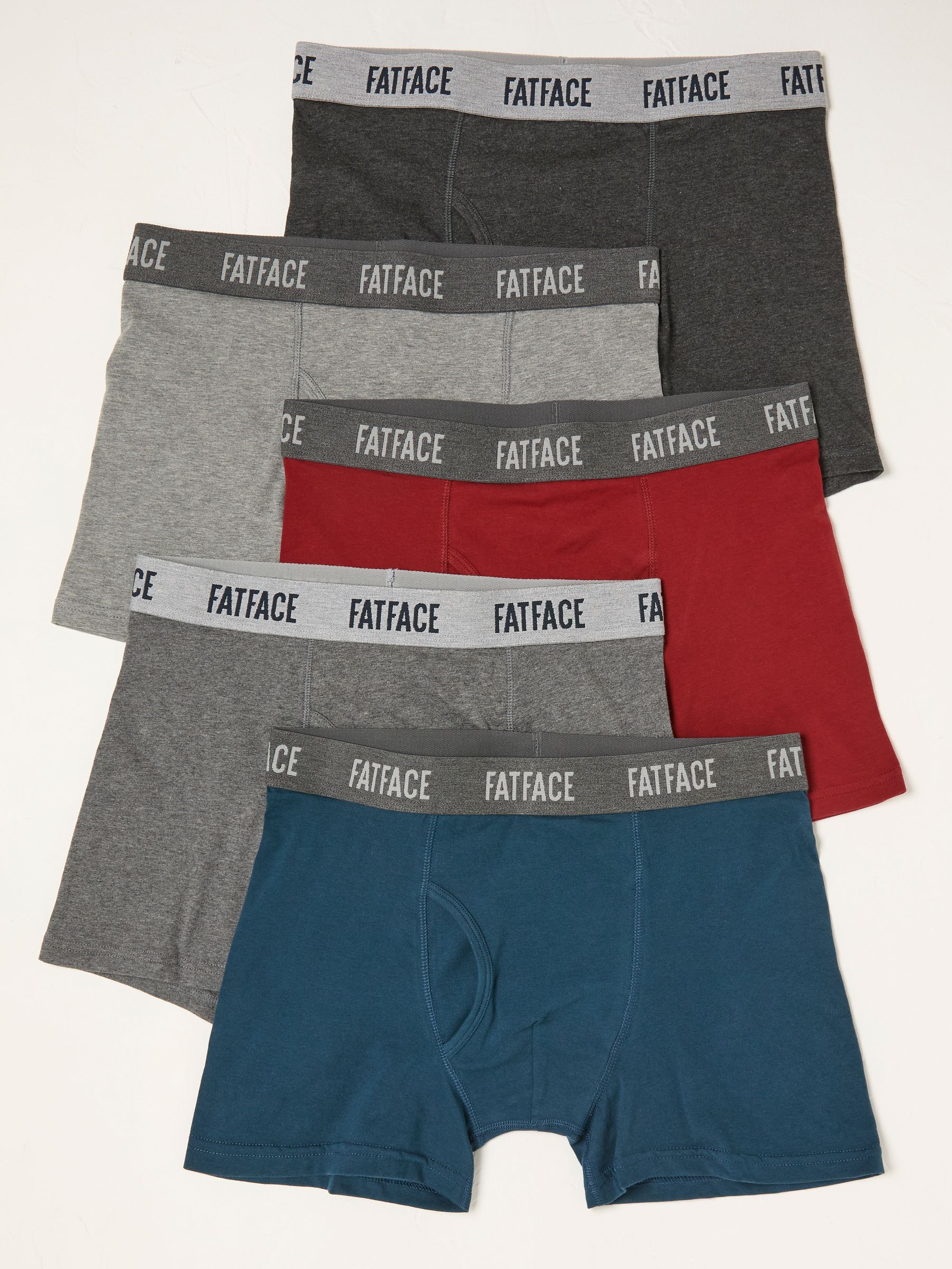 Multi Colour Classic Boxers 5 Pack | FatFace
