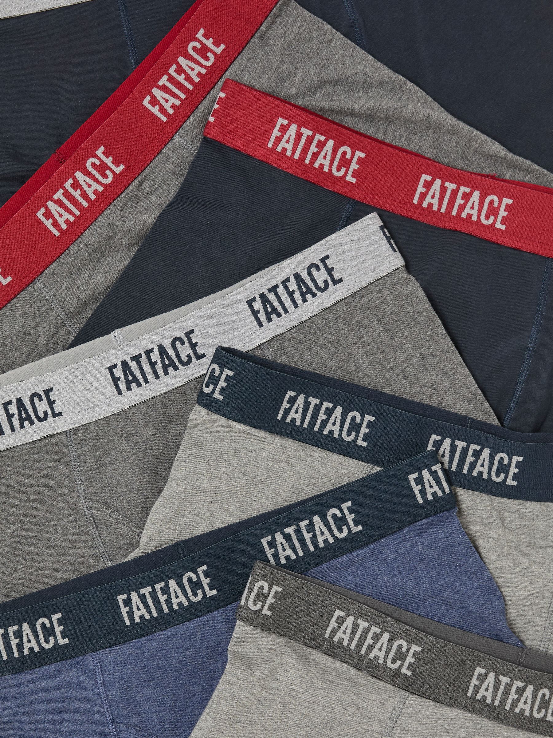 Grey & Blue Classic Boxers 7 Pack | FatFace