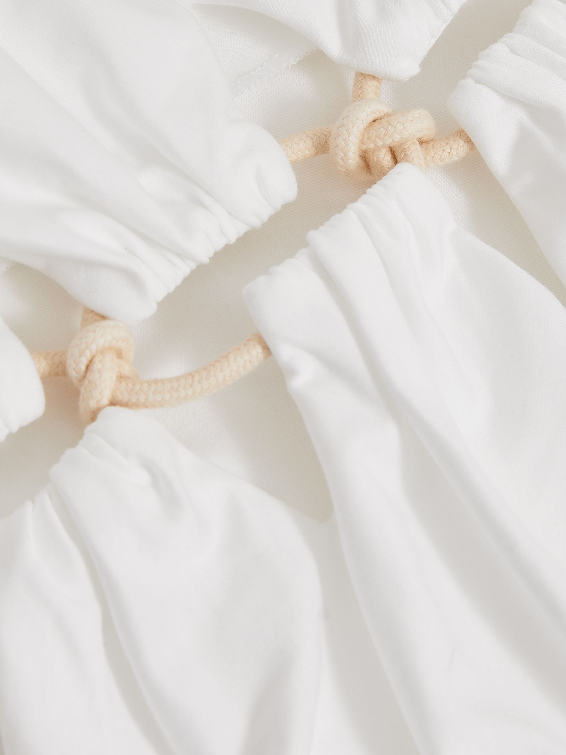 Reiss Atelier Cotton Cut-Out Rope-Cord Top in White - REISS