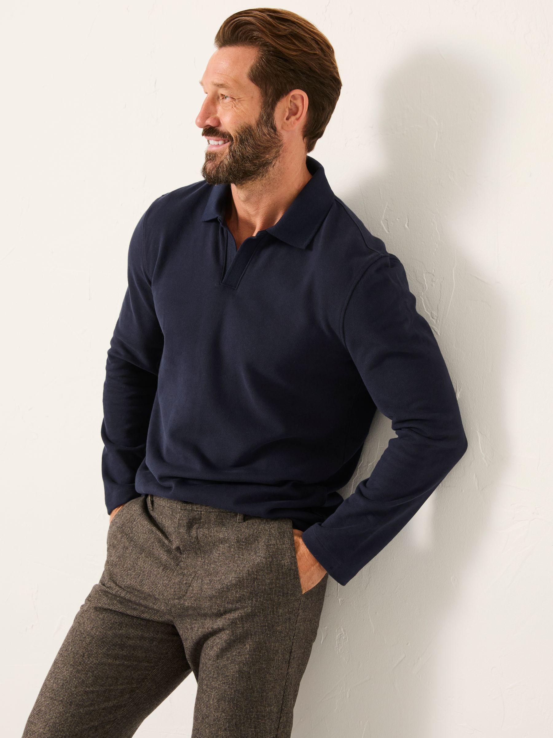 Elcot Navy Collar Sweat | FatFace