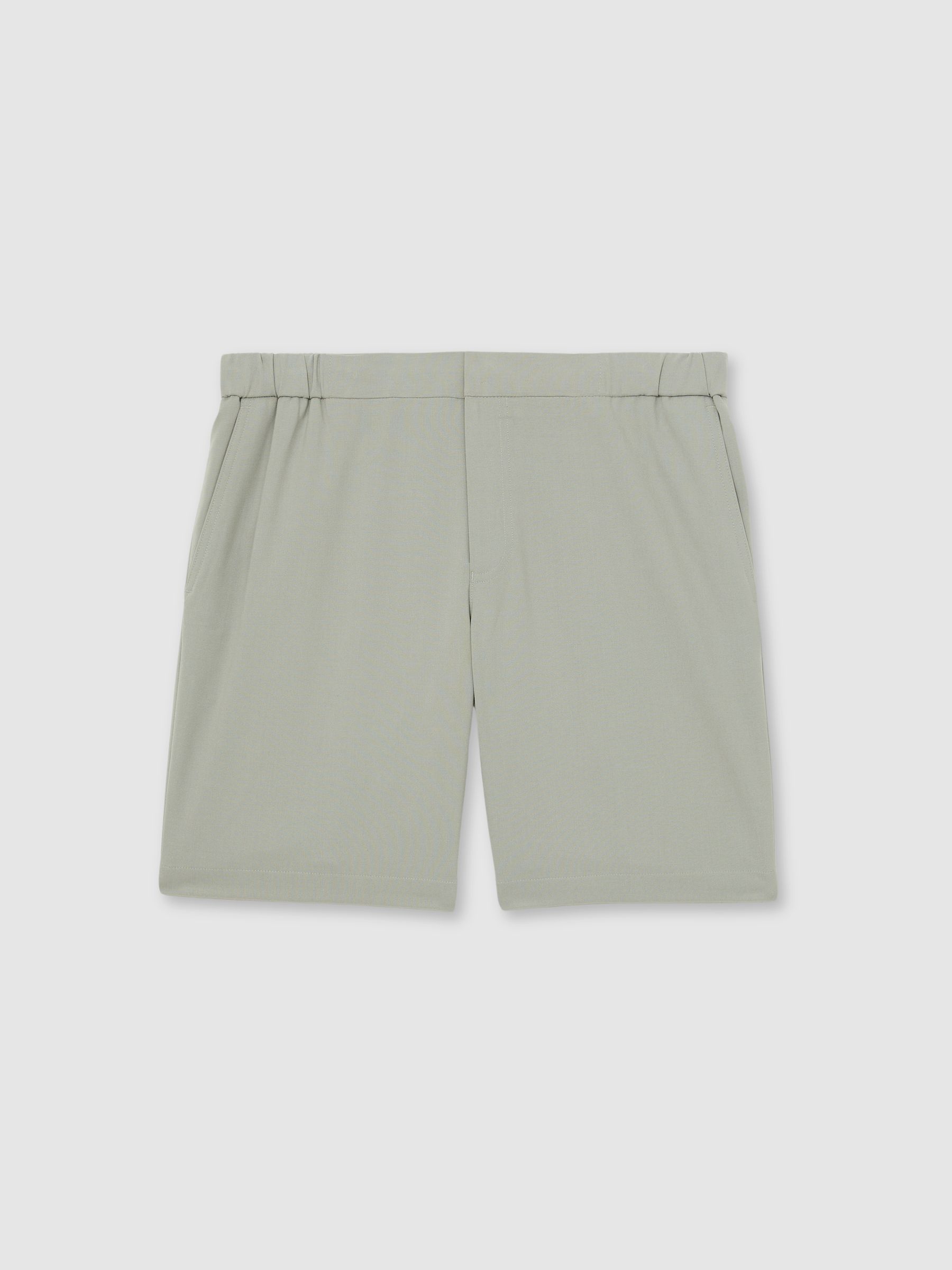 Reiss Drawstring Chino Shorts in Sage Green - REISS