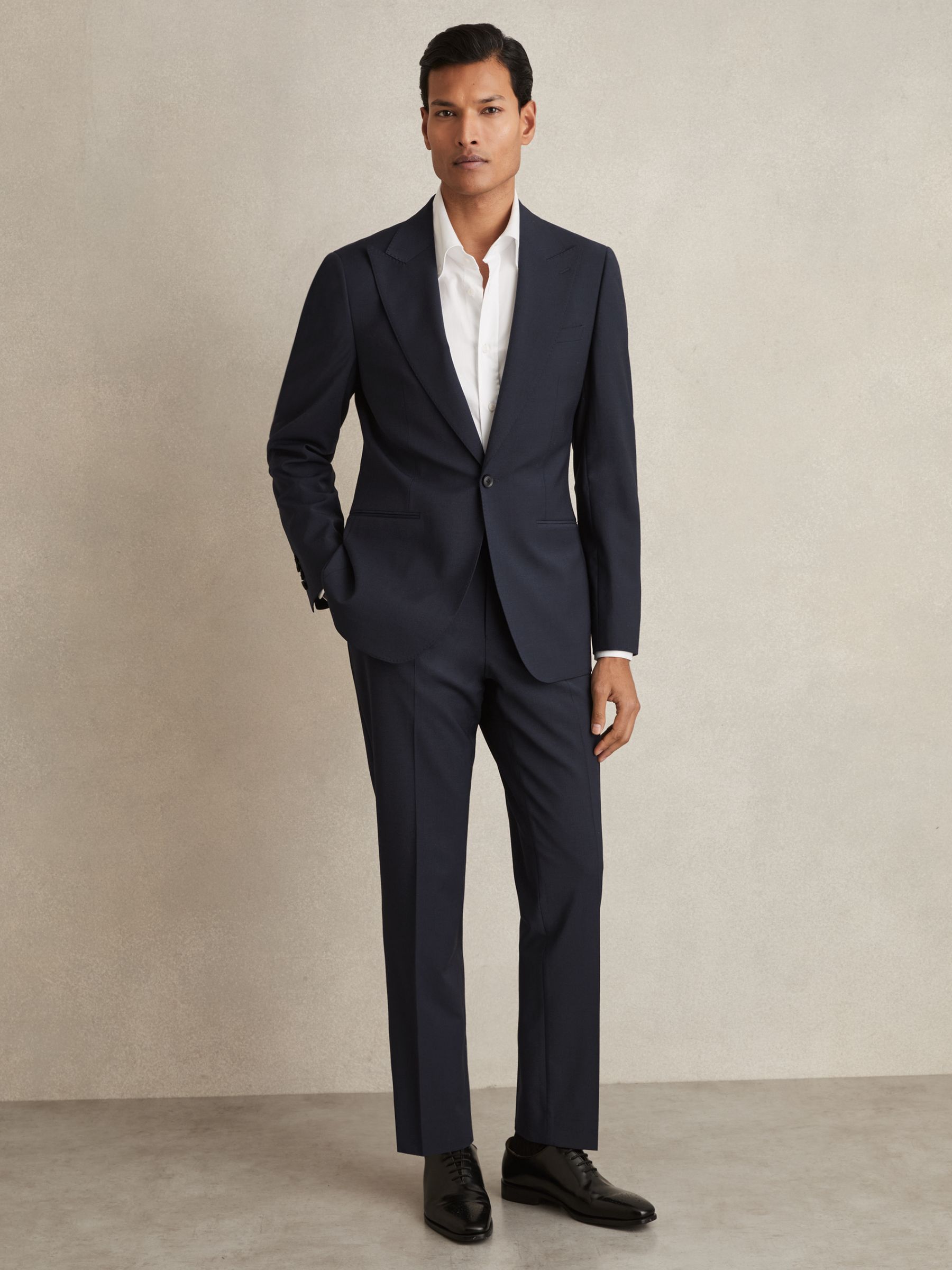 Reiss Slim Fit Wool Blend Suit Trousers in Bright Blue | REISS