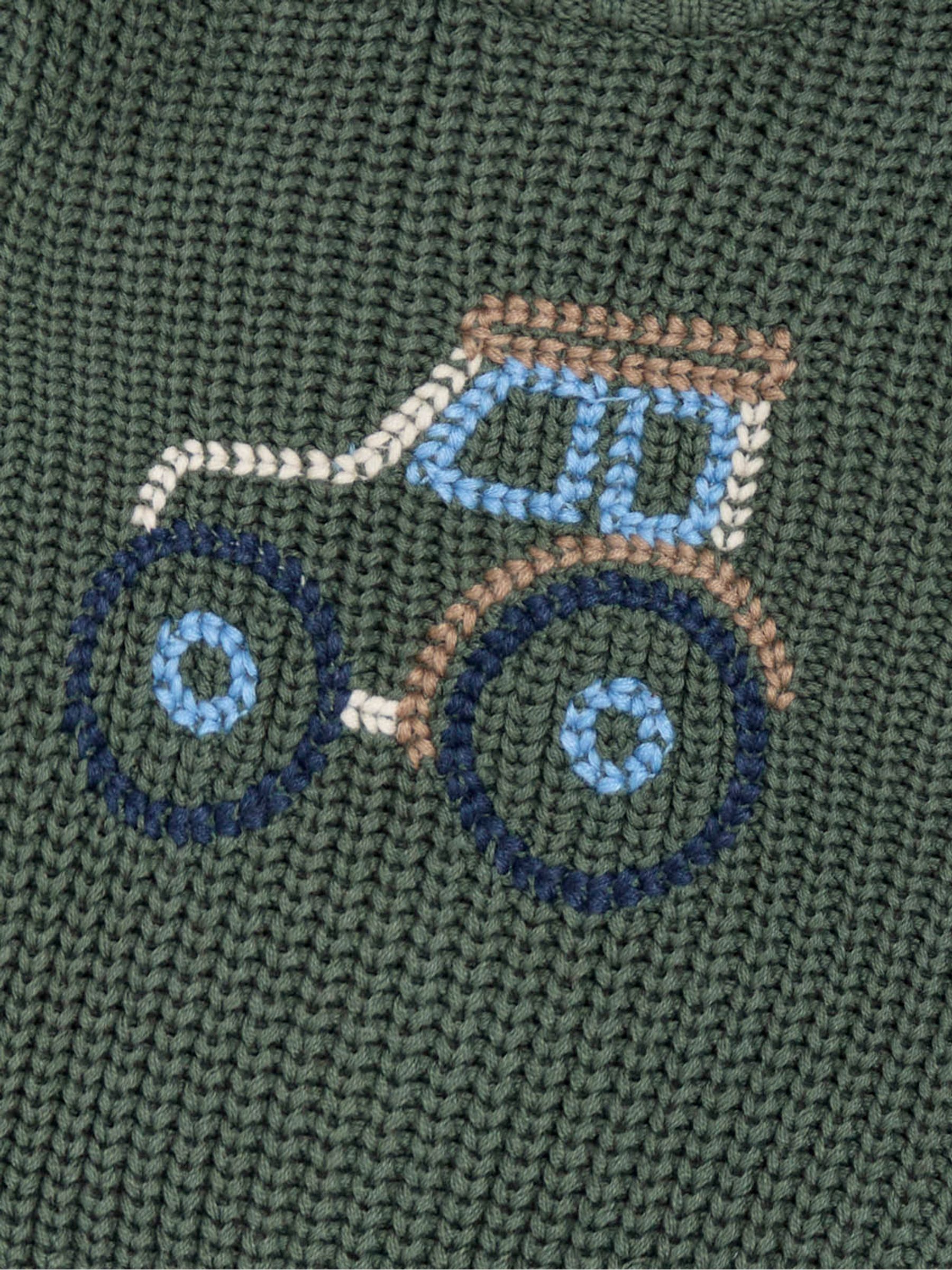 Green Embroidered Tractor Jumper | JoJo Maman Bébé