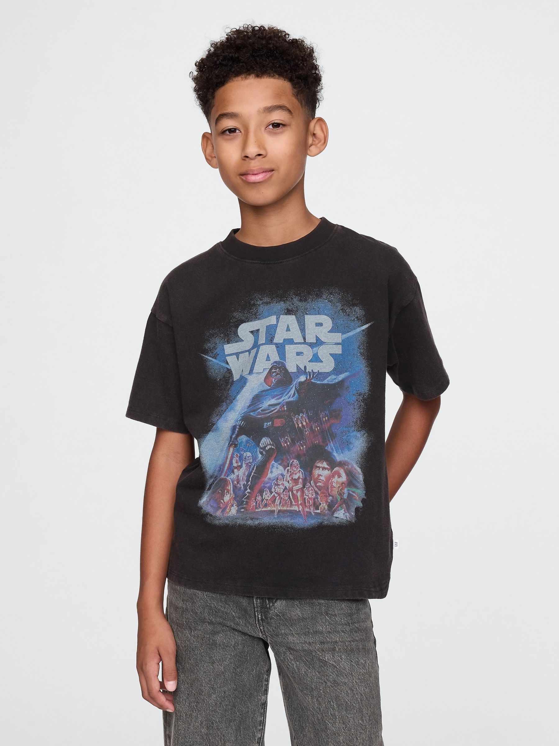 Black Darth Vader Star Wars Graphic T-Shirt (4-13yrs) | Gap