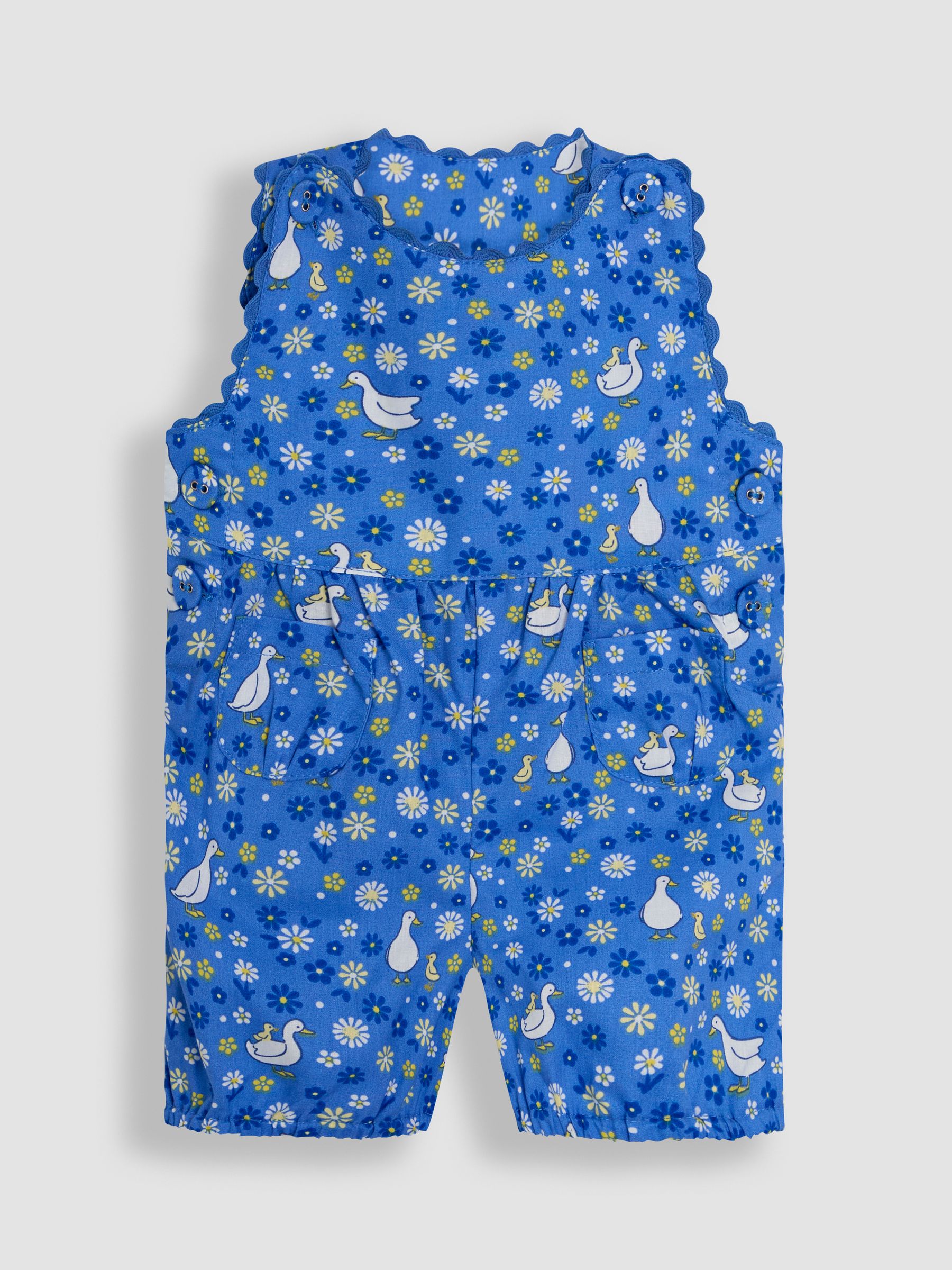 Blue Duck Floral Printed Dungarees | JoJo Maman Bébé