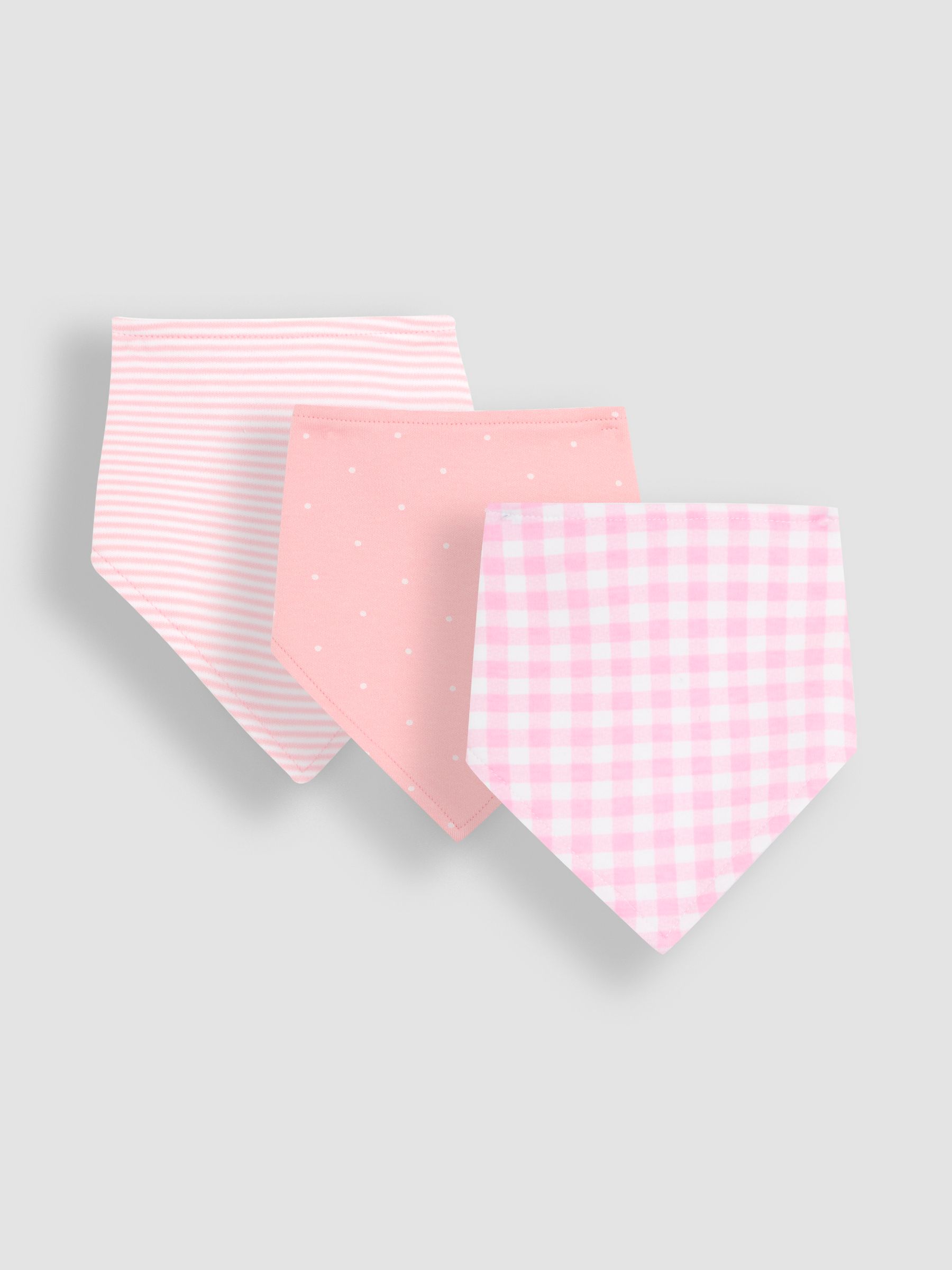 Pink Dribble Bibs 3 Pack | JoJo Maman Bébé