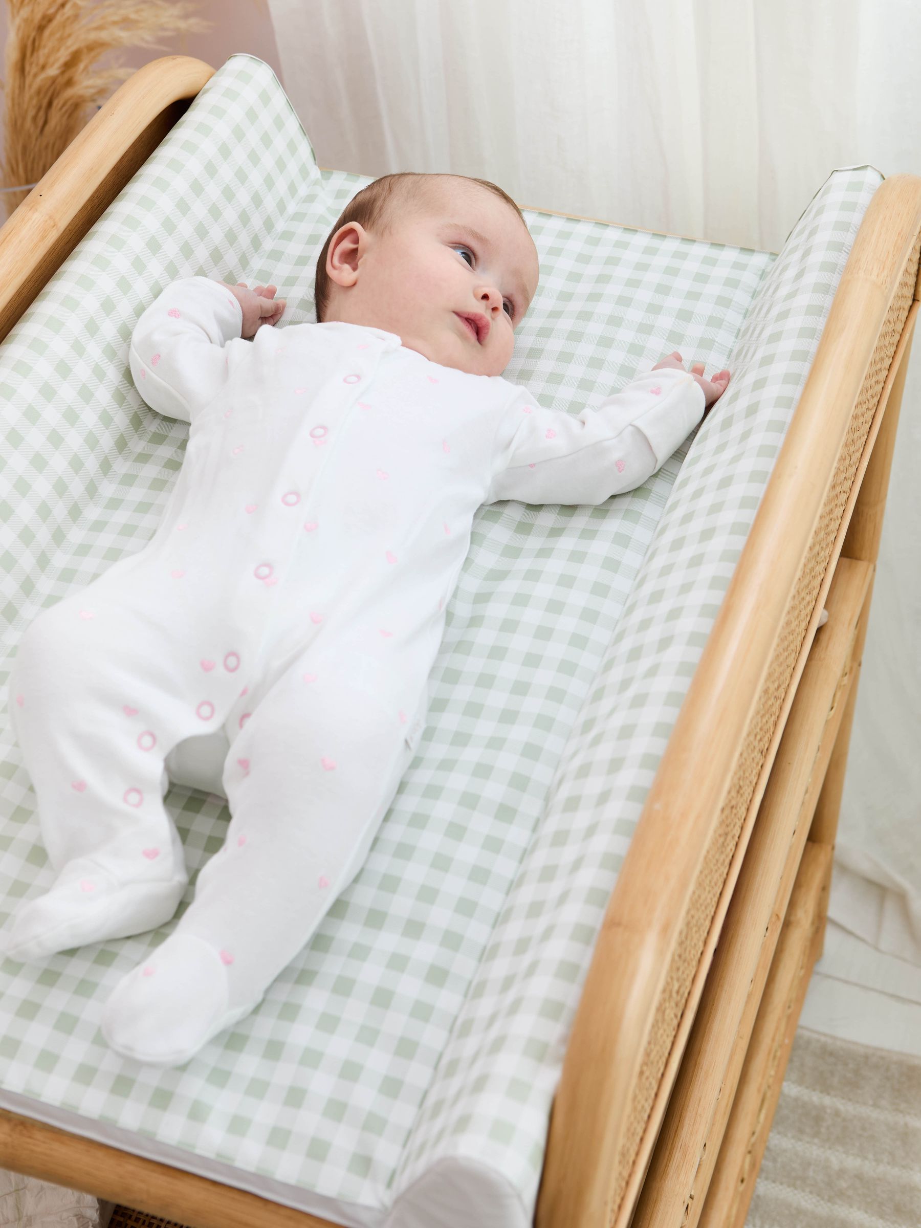 Green Gingham Side Support Changing Mat | JoJo Maman Bébé