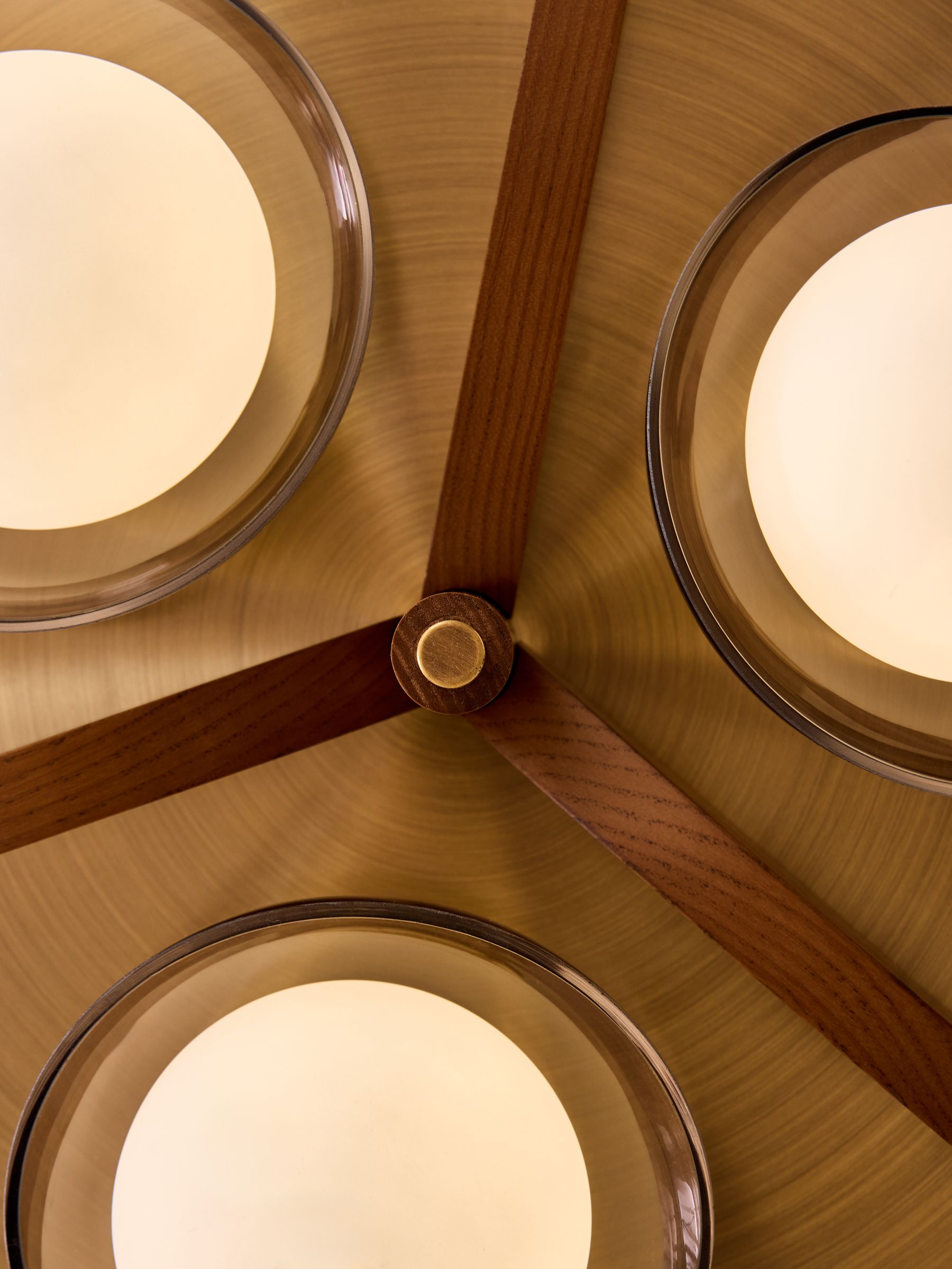 Layla 3 Flush Light in Brown | Made