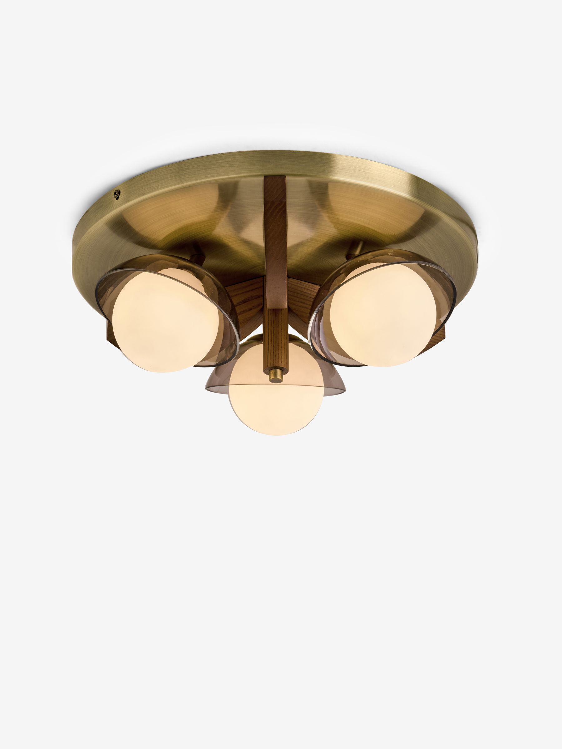 Layla 3 Flush Light in Brown | Made