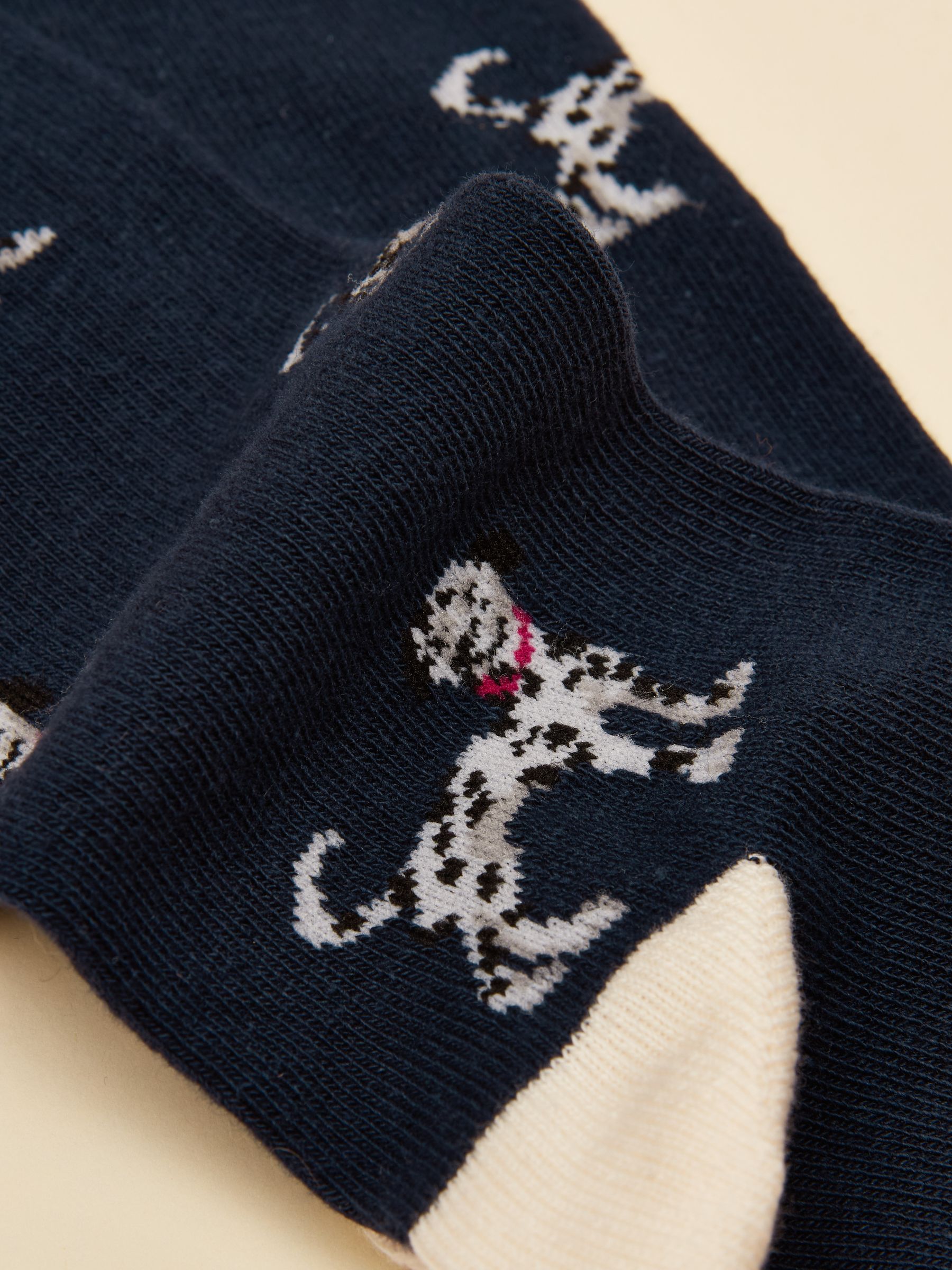 Women's Everyday Navy Dog Spot Cotton Blend Socks 2 Pack (size 4-8 ...