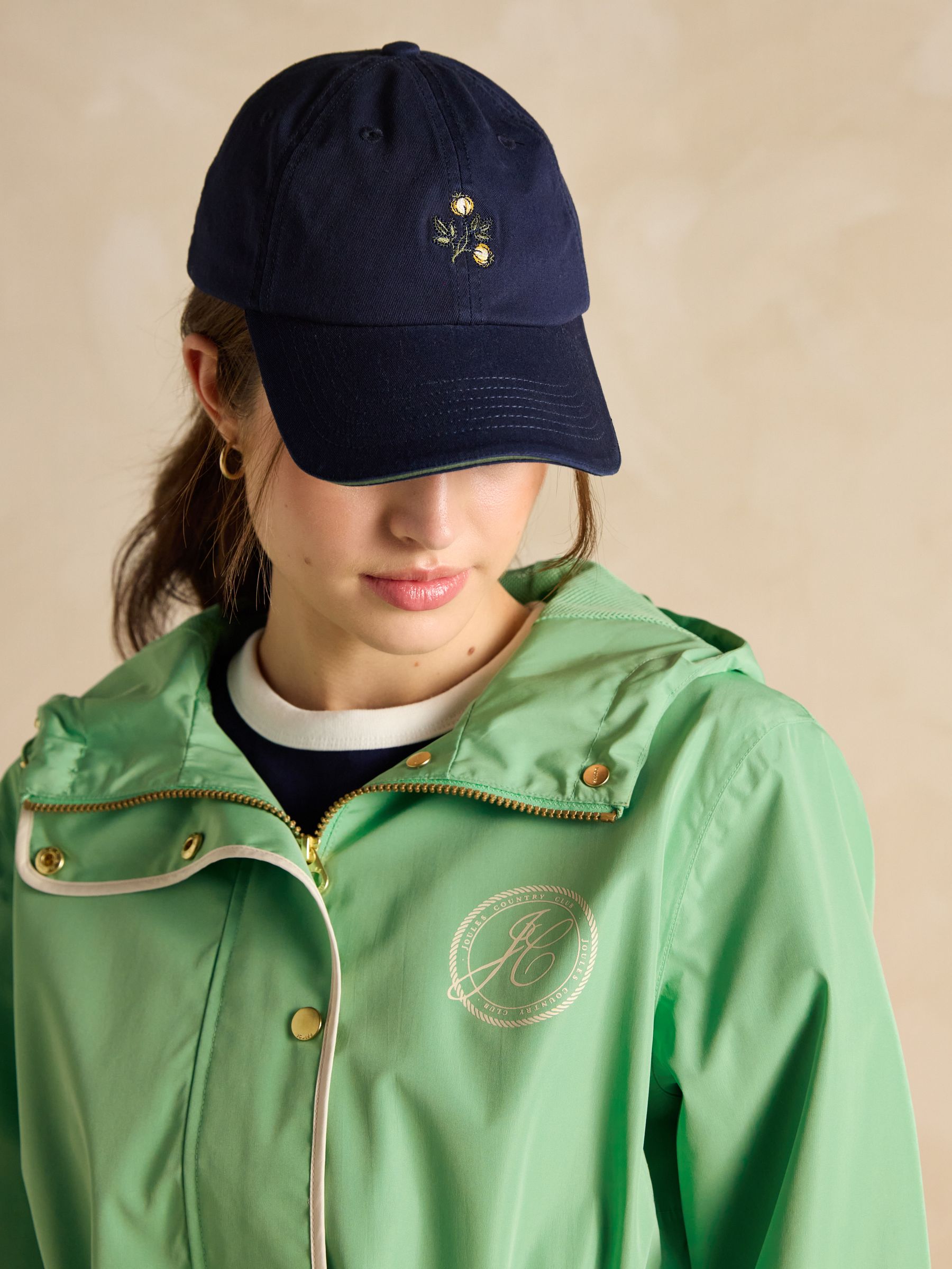 Holt Green Waterproof Packable Raincoat with Hood | Joules