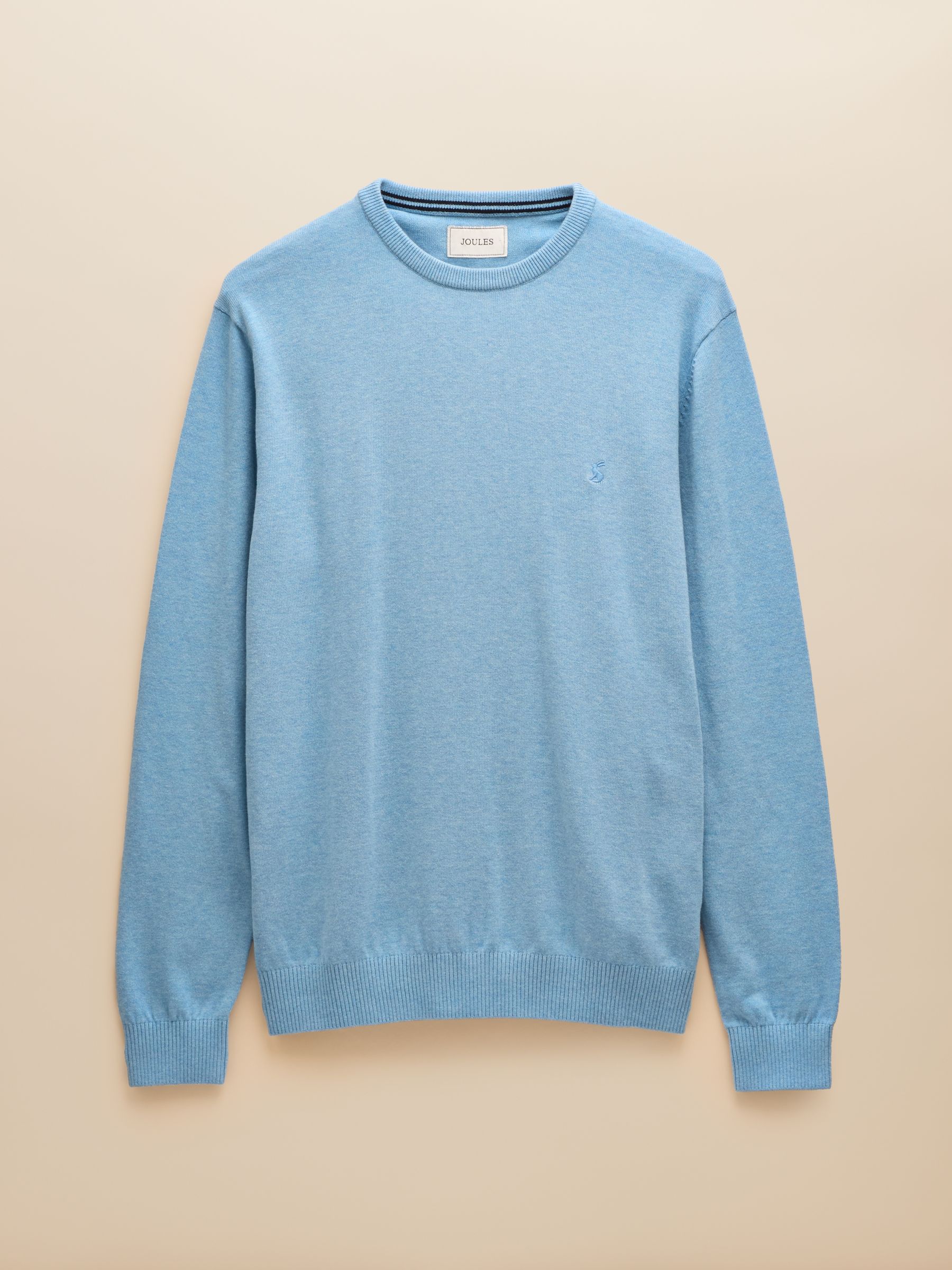 Hillside Light Blue Crew Neck Knitted Jumper | Joules