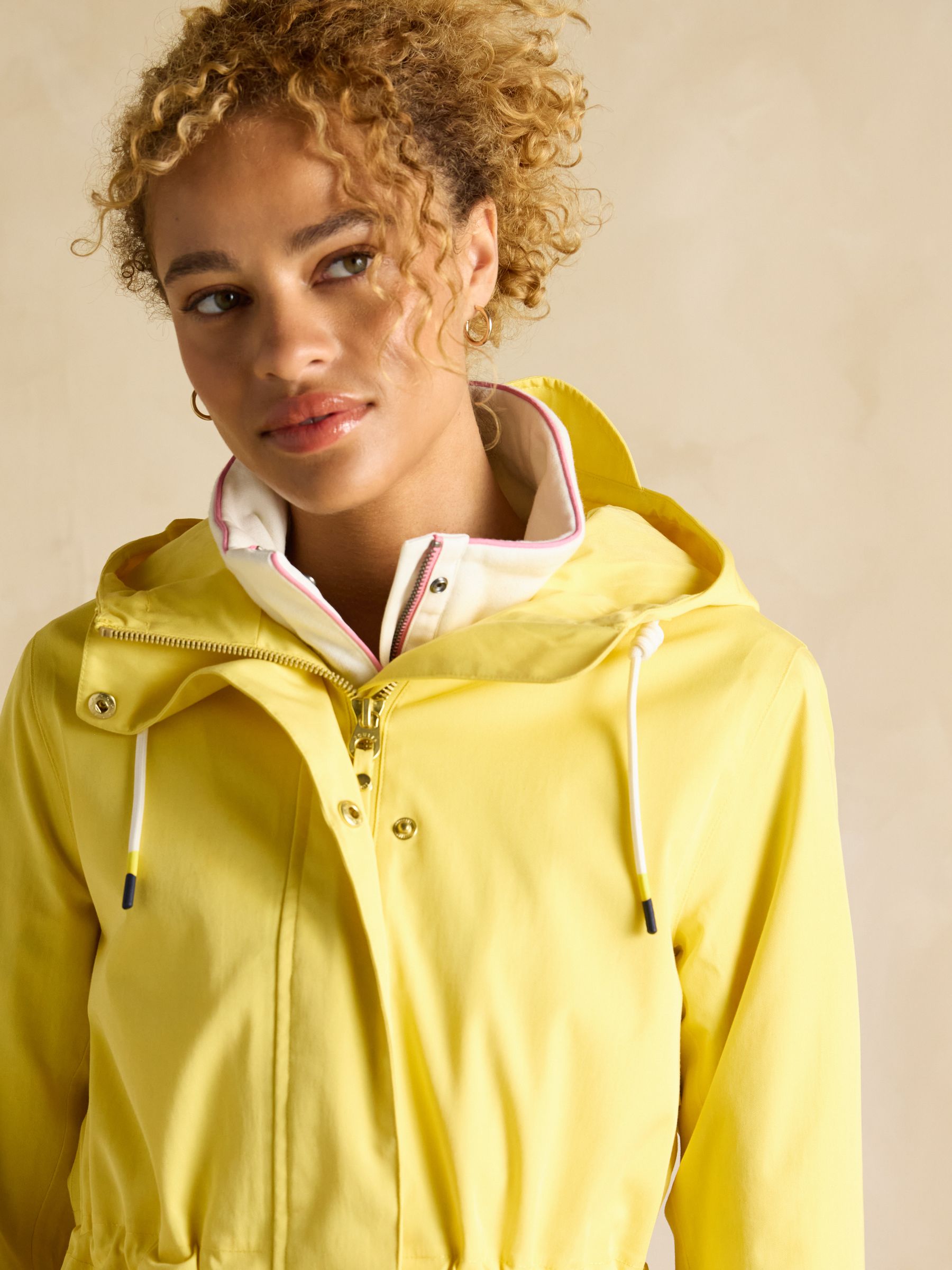 Portwell Yellow Waterproof Raincoat With Hood | Joules