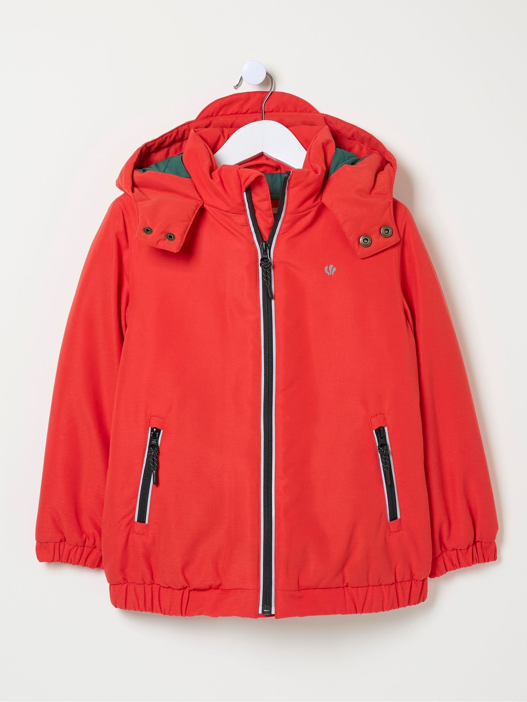 Archie Red Hooded Padded Jacket | FatFace