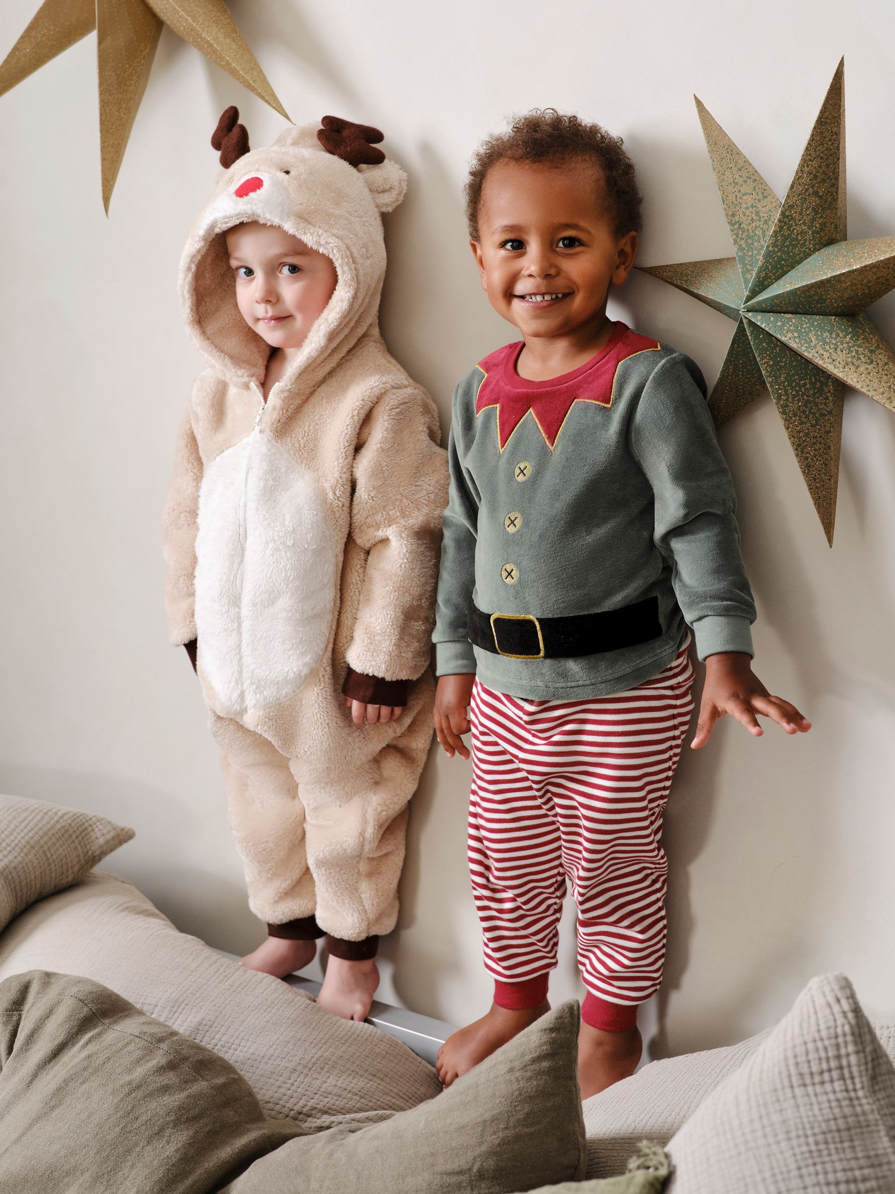 Red Christmas Elf Jersey Pyjamas | JoJo Maman Bébé