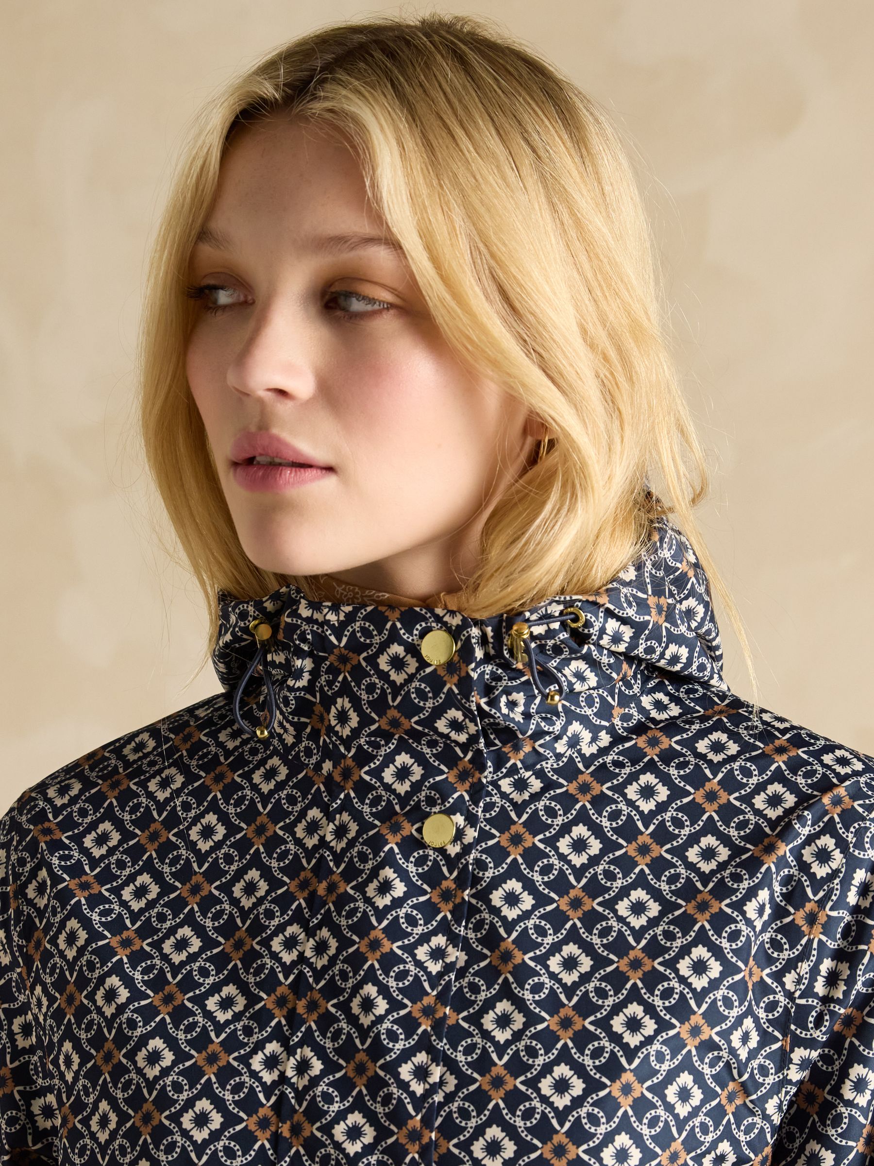 Holkham Navy Waterproof Packable Raincoat With Hood | Joules