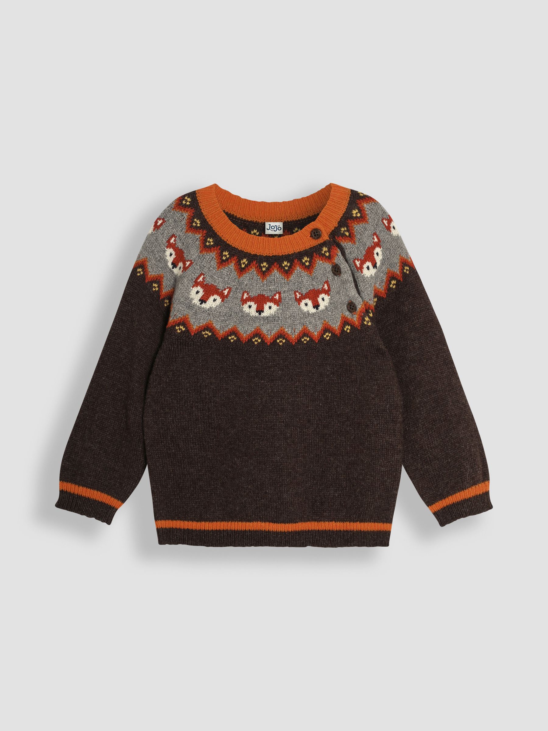 Brown Fox Knit Jumper | JoJo Maman Bébé