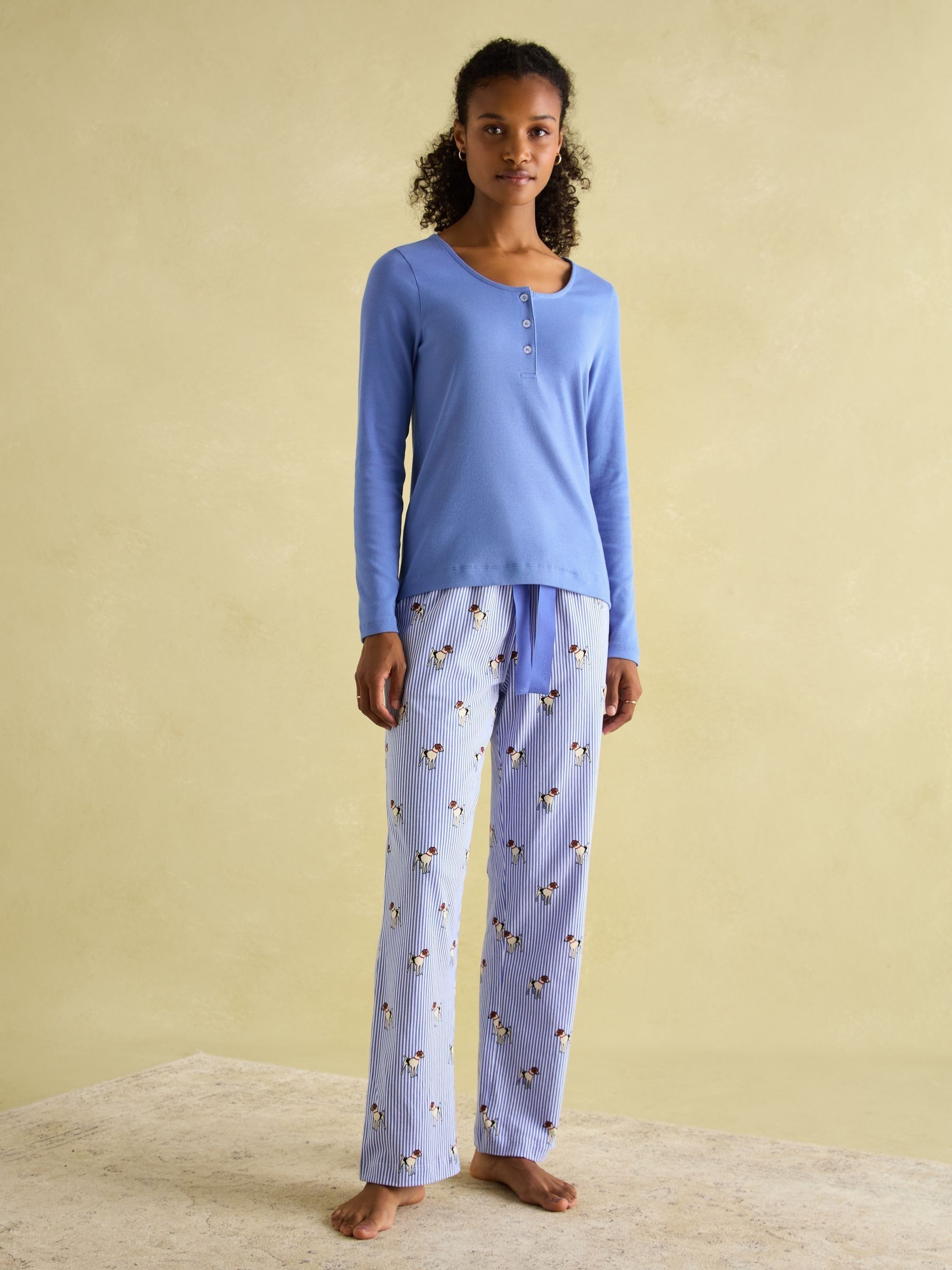 Lyla Blue Jersey Pyjama Set | Joules