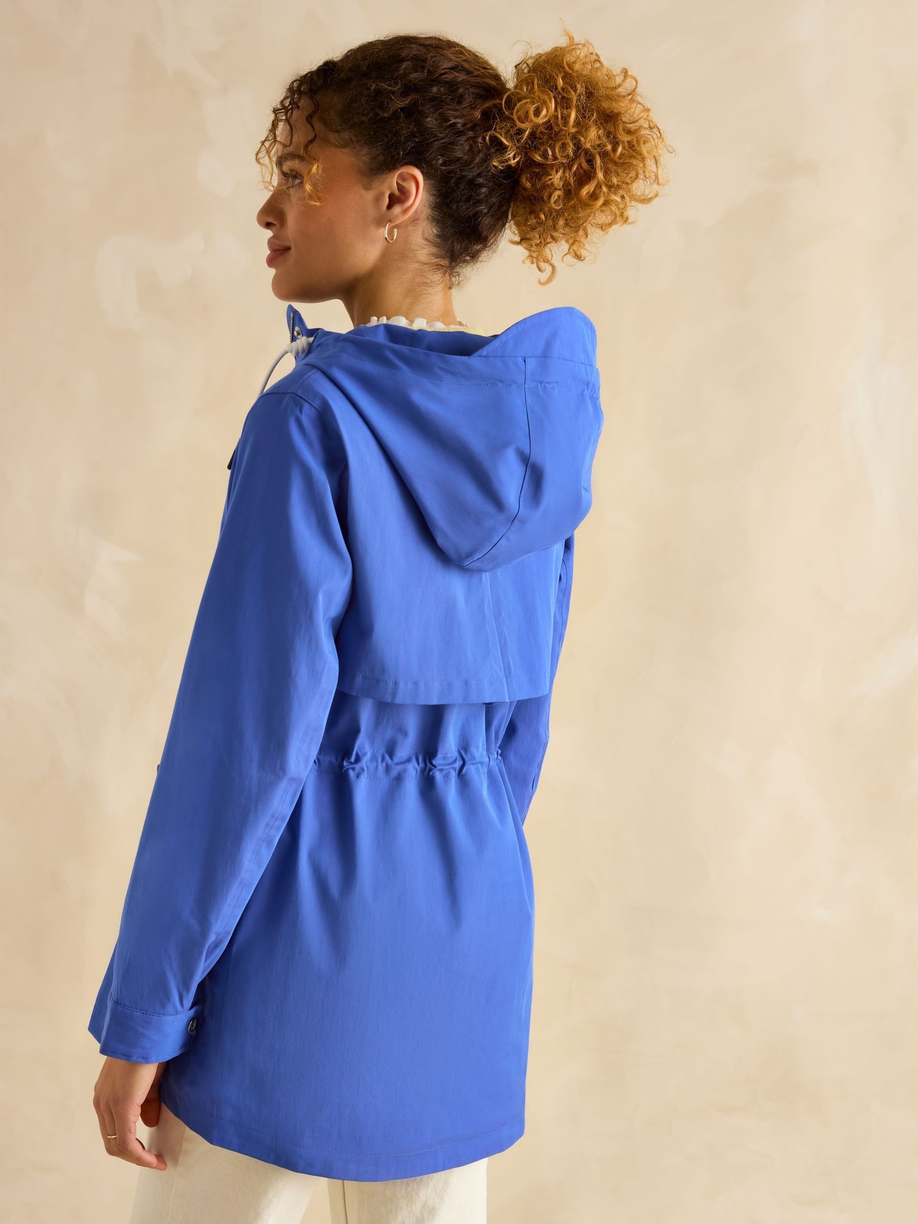 Portwell Blue Waterproof Raincoat With Hood | Joules