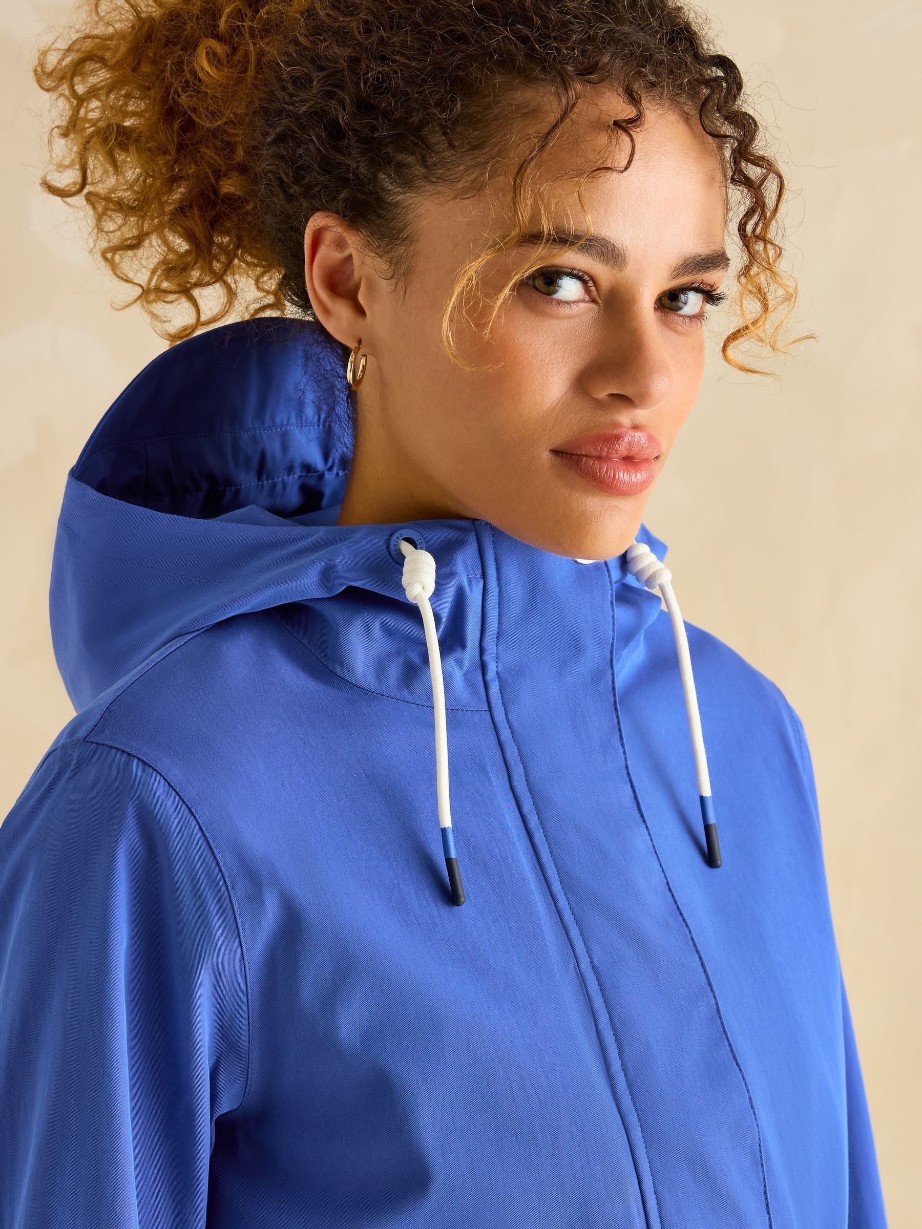 Portwell Blue Waterproof Raincoat With Hood | Joules