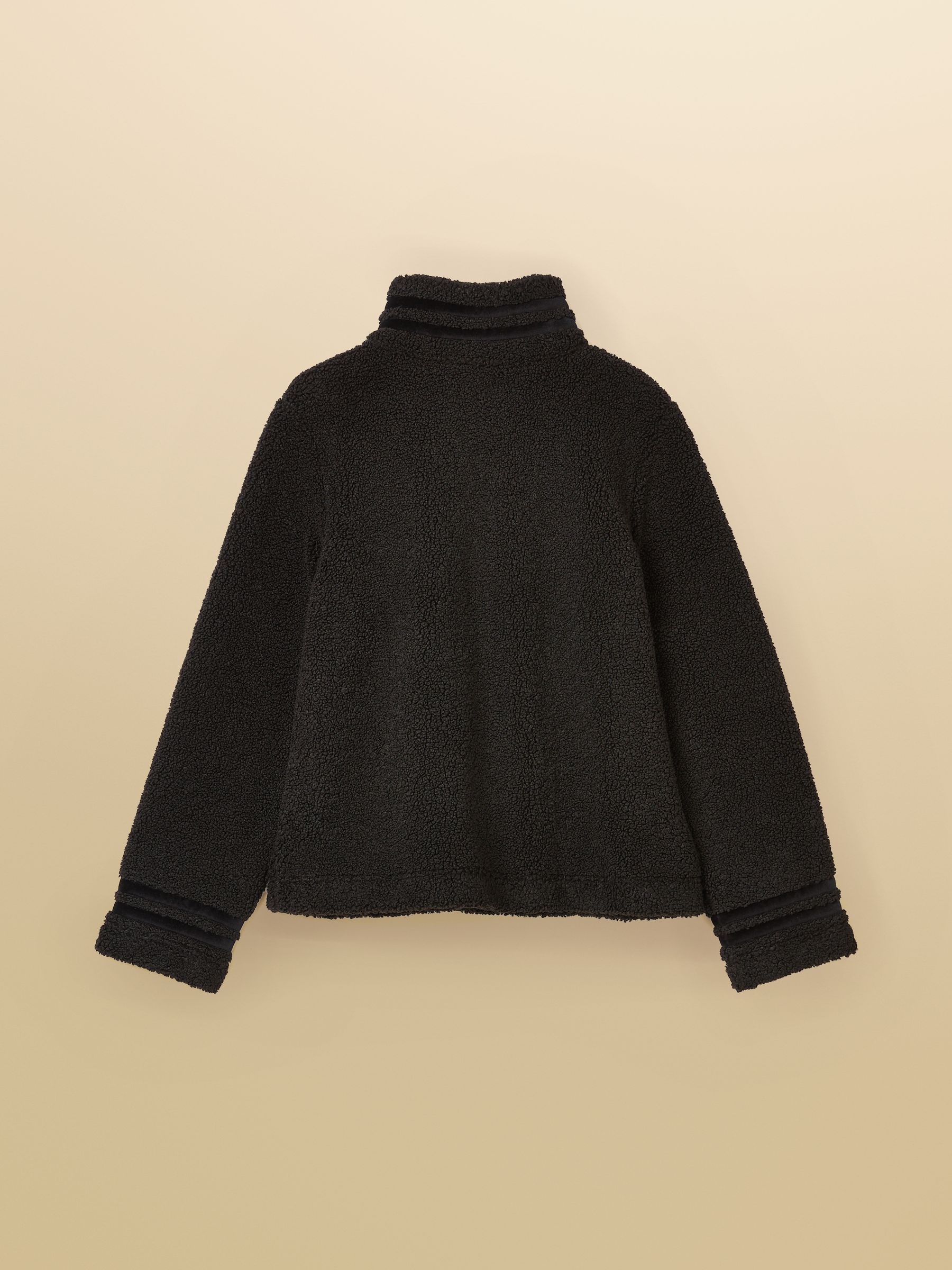 Fleur Black Fleece Jacket | Joules