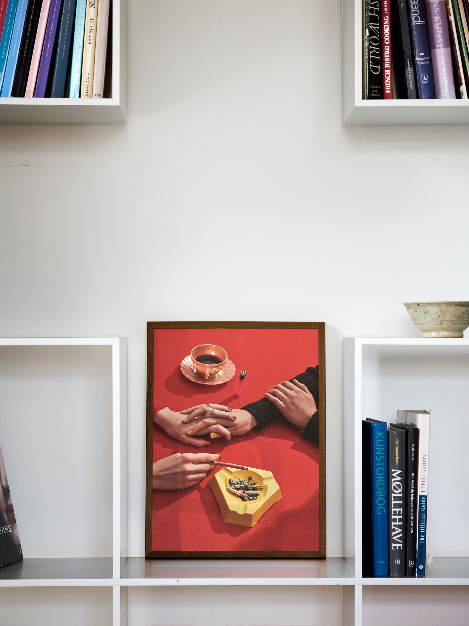 Paper Collective Red First Date Framed Wall Art Print in Dark Oak Frame ...