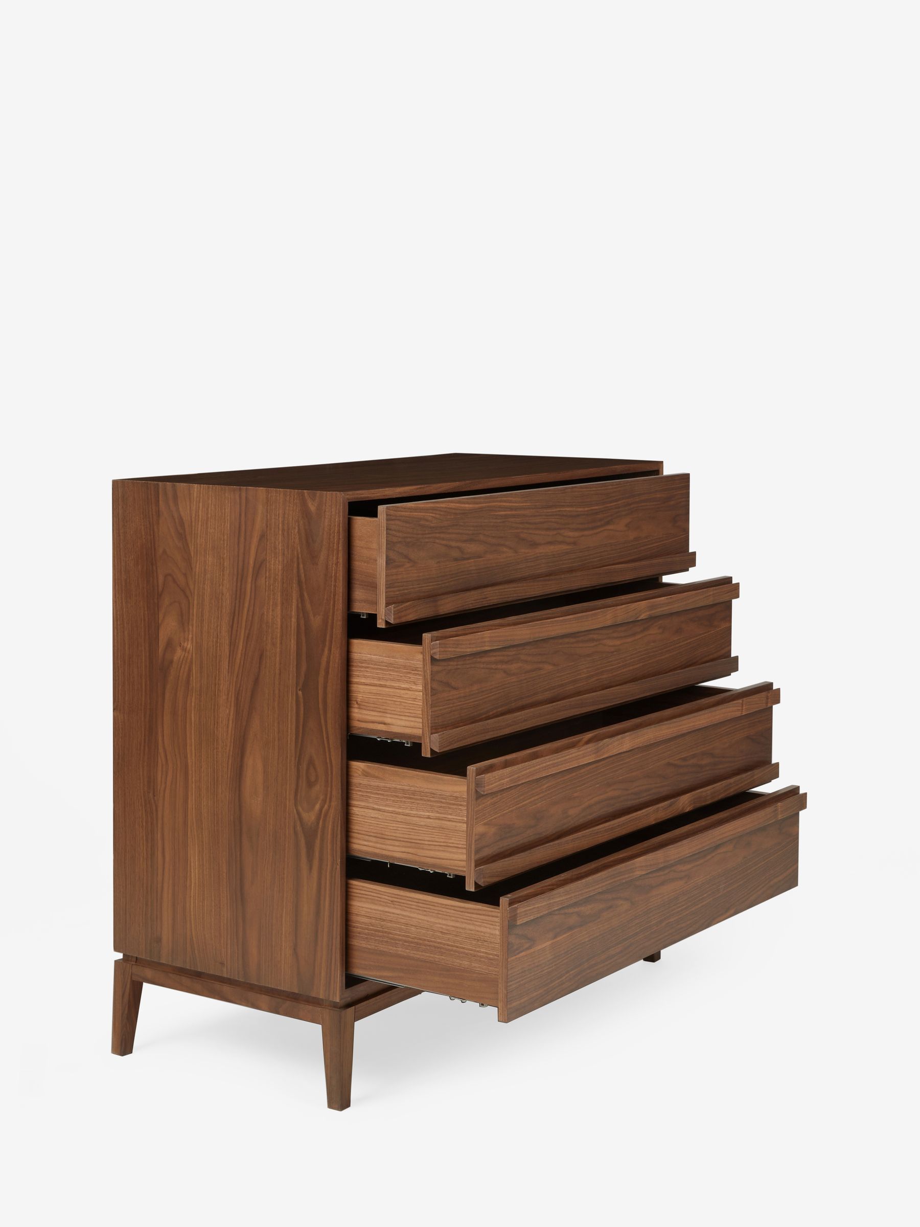 Brown 4 Drawer Belgrave Walnut Chest of Drawers | Made